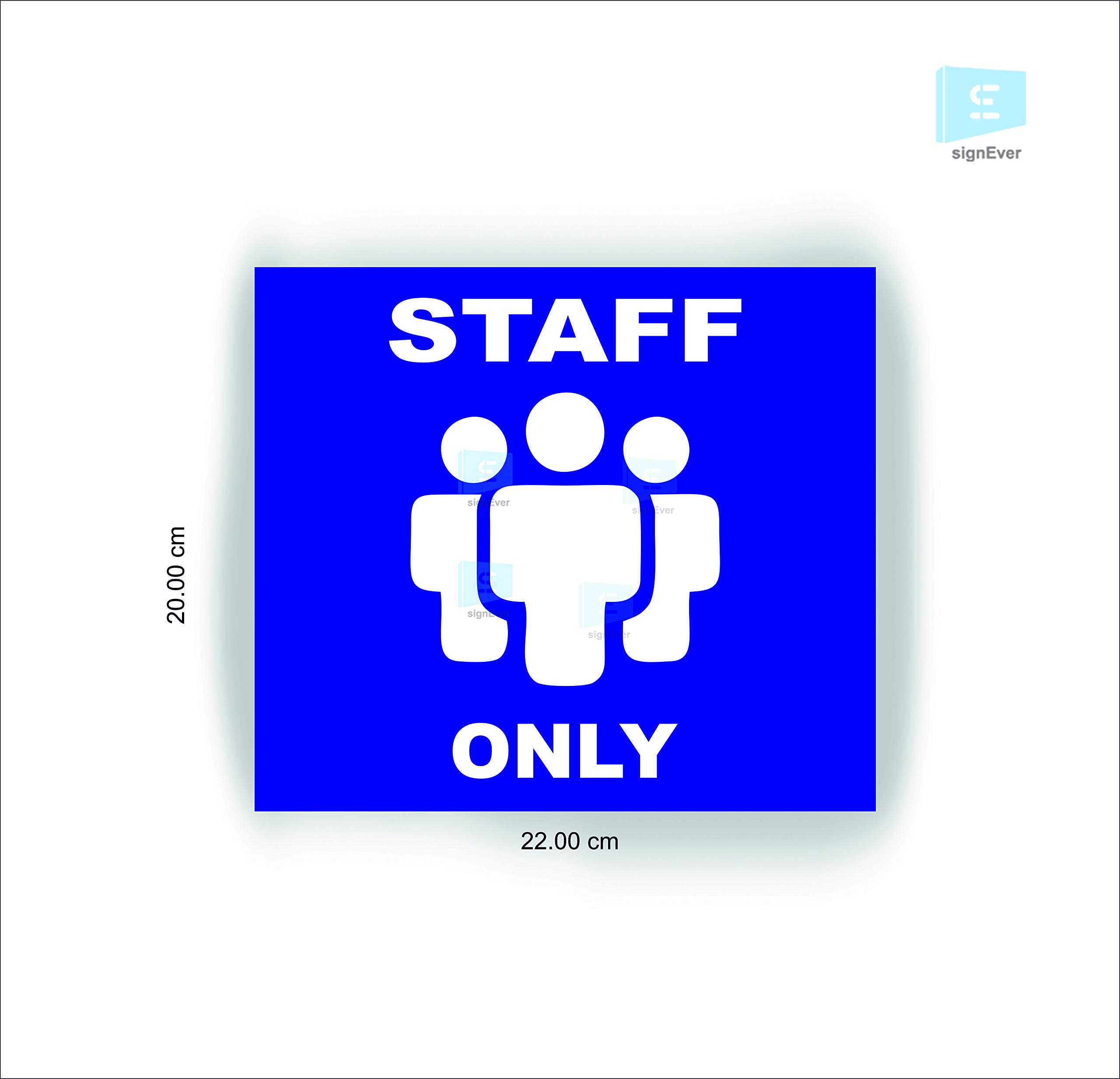 Buy SIGN EVER Staff Only Sign Board For Factory Bank Restaurant Office ...