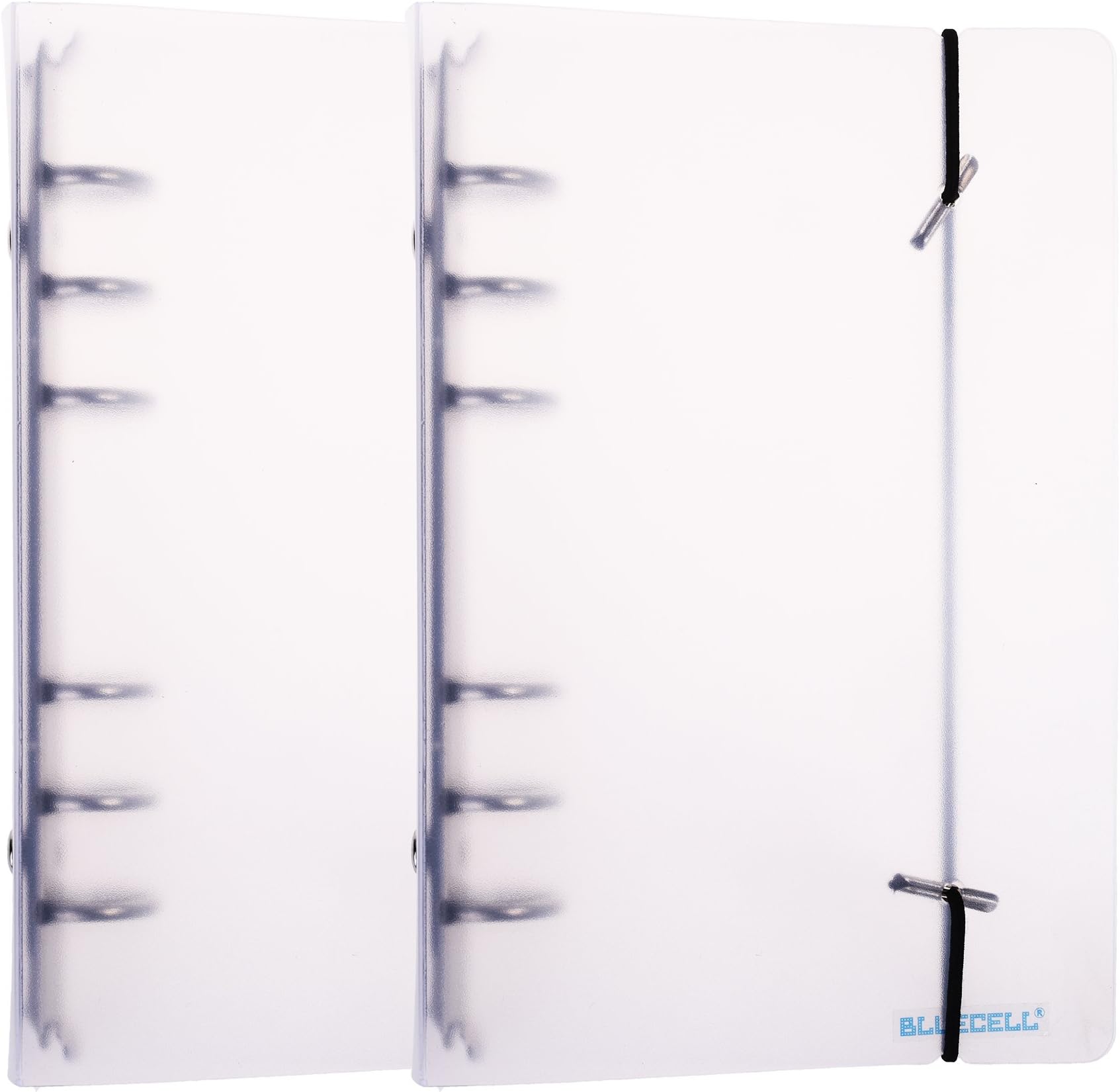Amazon.com : BCP 2pcs A6 Plastic Translucent Durable 6-Rings Binder ...