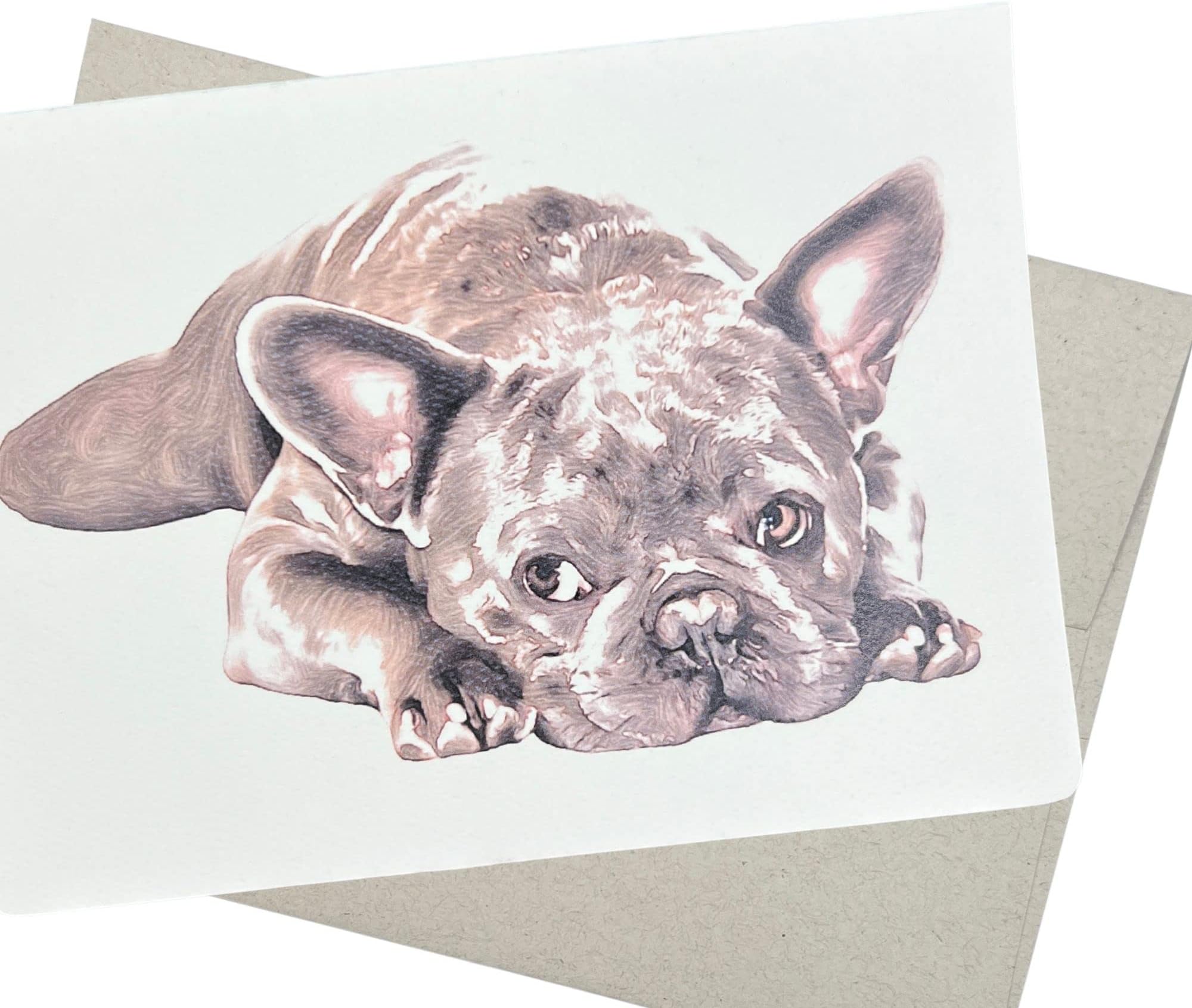 Amazon.com : French Bulldog Greeting Card with Envelope (5X7 Inches and ...