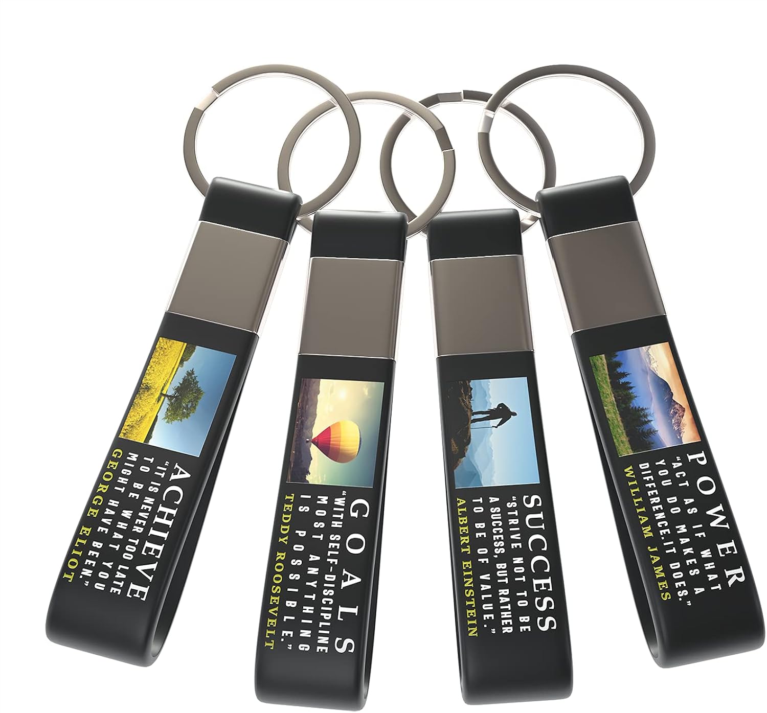 (12-pack) Motivational Quote Keychains - Success, Achieve, Goals, Power ...