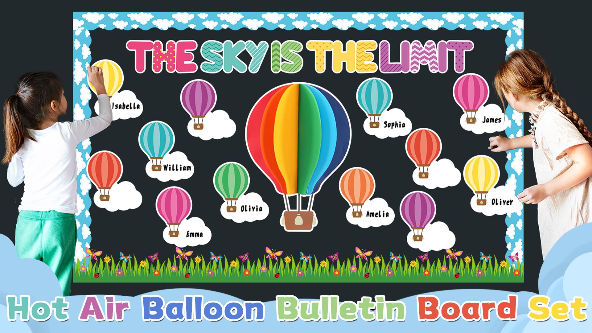 Hot Air Balloon Bulletin Board Kit Summer Bulletin Boards Digital April