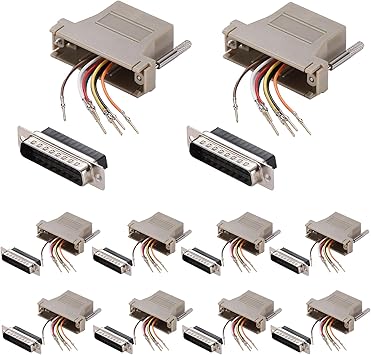 Amazon.com: ANMBEST 10PCS DB25 Male Ethernet Adapter, 25 Pin Serial ...