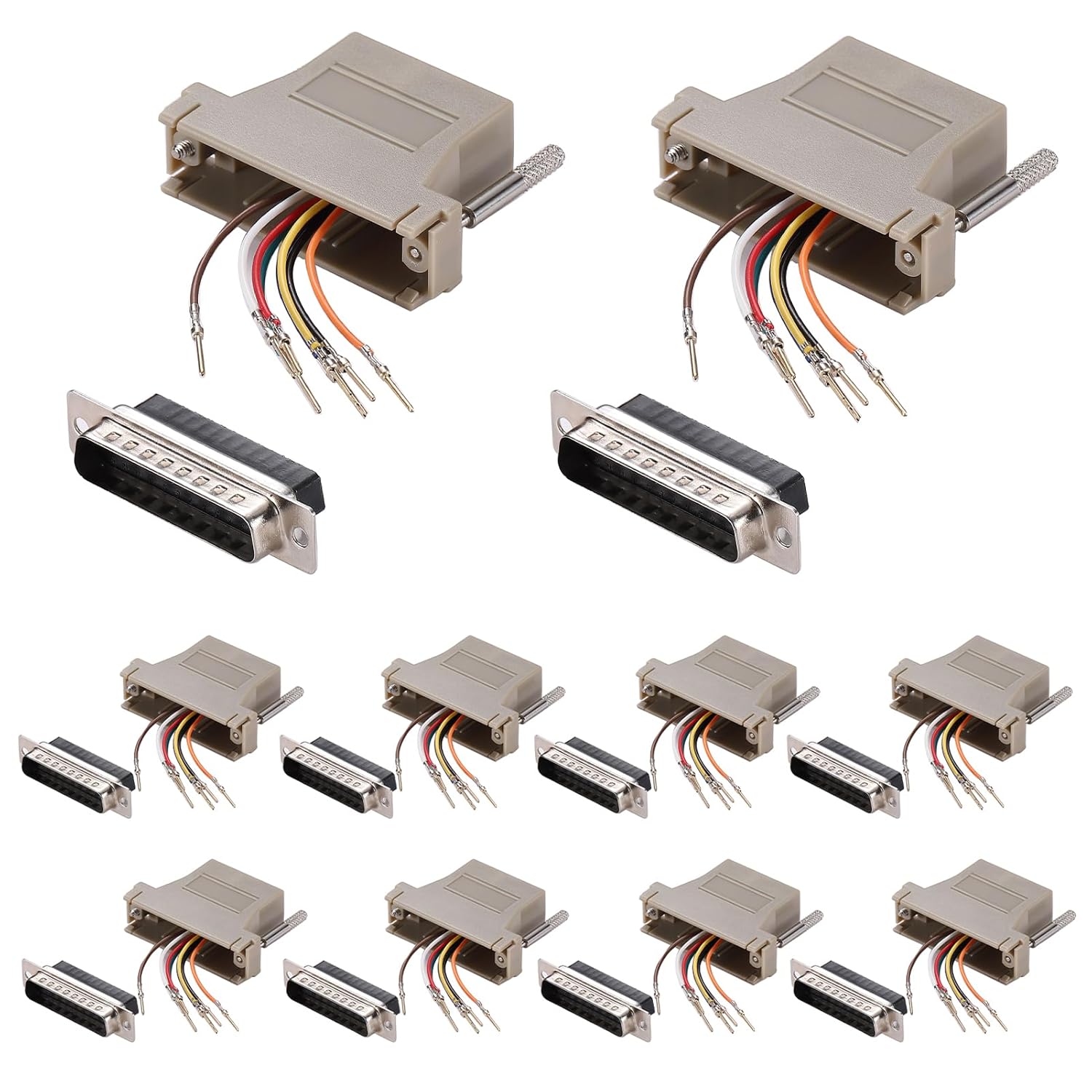 Amazon.com: ANMBEST 10PCS DB25 Male Ethernet Adapter, 25 Pin Serial ...