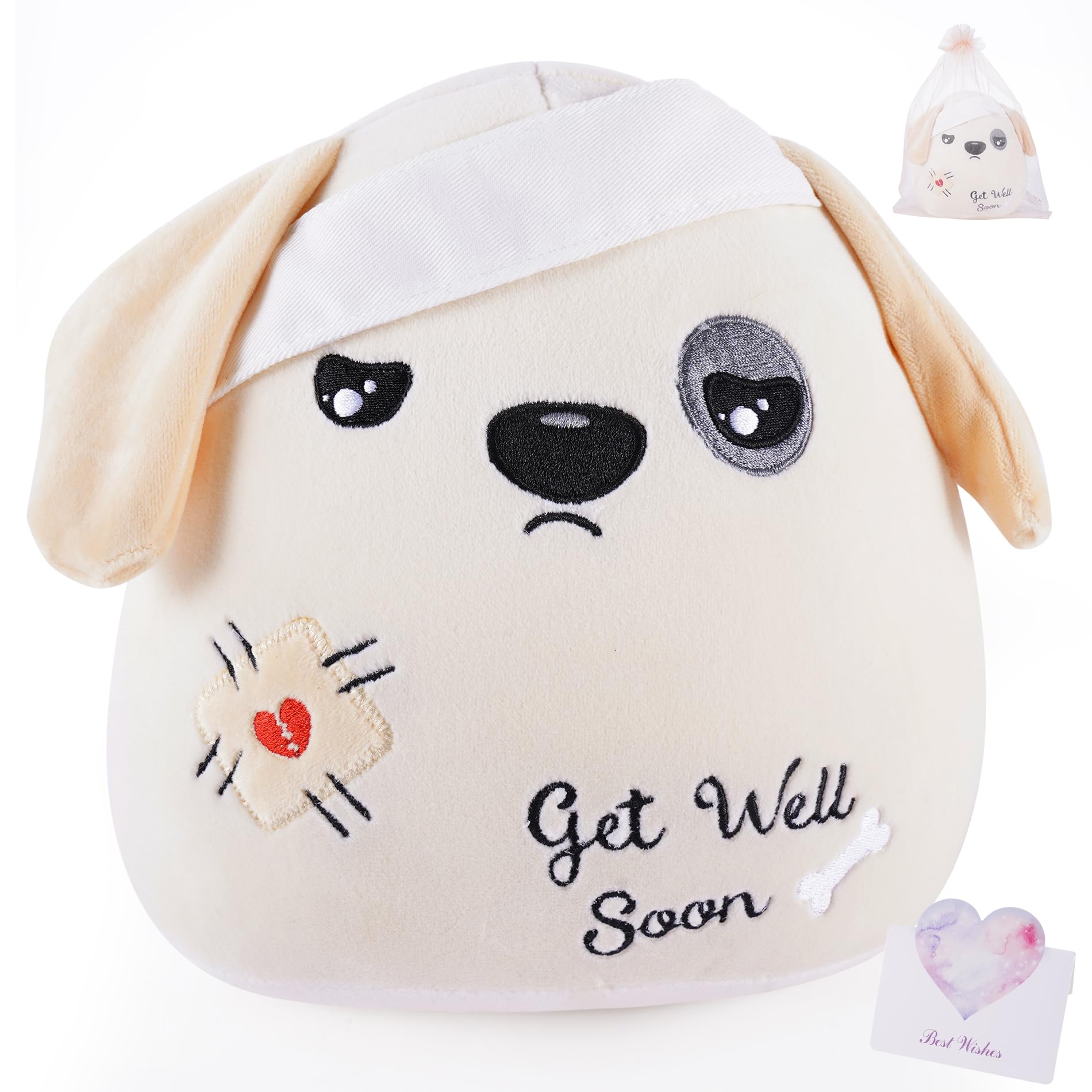 Amazon.com: LeYoHa Get Well Soon Dog Plush - Dog Stuffed Animals ...