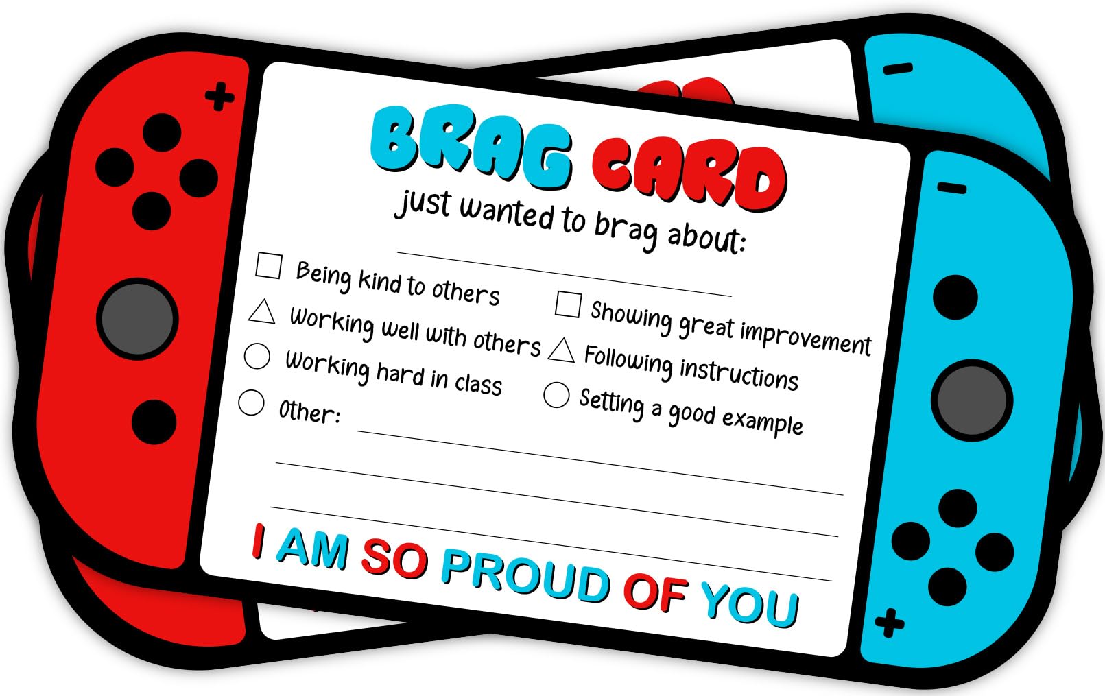 Amazon.com : Lyiibb Game Brag Card for Students Positive Behavior ...