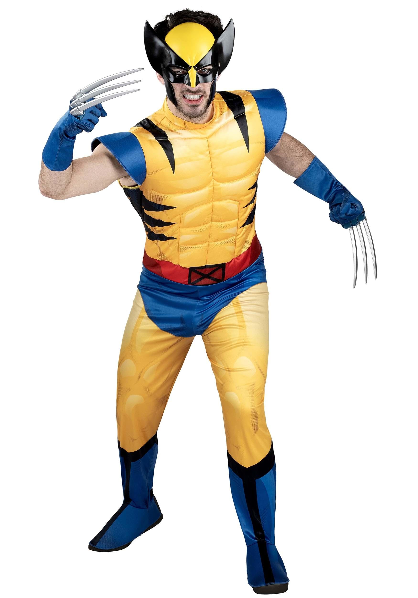 Amazon.com: Marvel Wolverine Adult Costume - Padded Jumpsuit ...