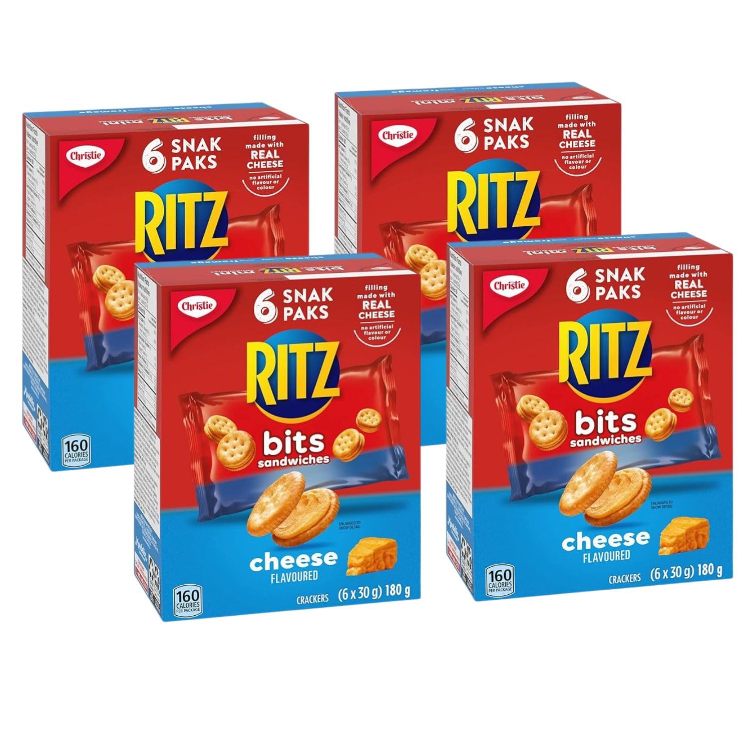 Ritz Bits Sandwiches – Galletas de queso, paquete de aperitivos 6 x 30 ...