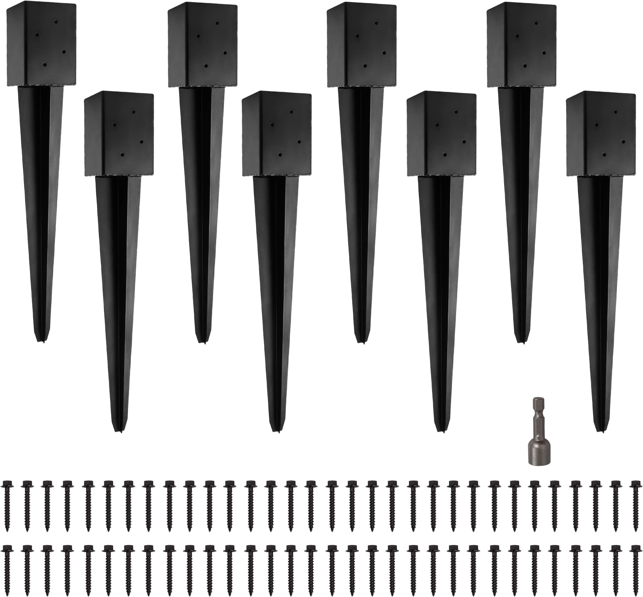Amazon.com : (Pack of 4) LADECH 4x4 Fence Post Anchor Ground Spike 36 ...