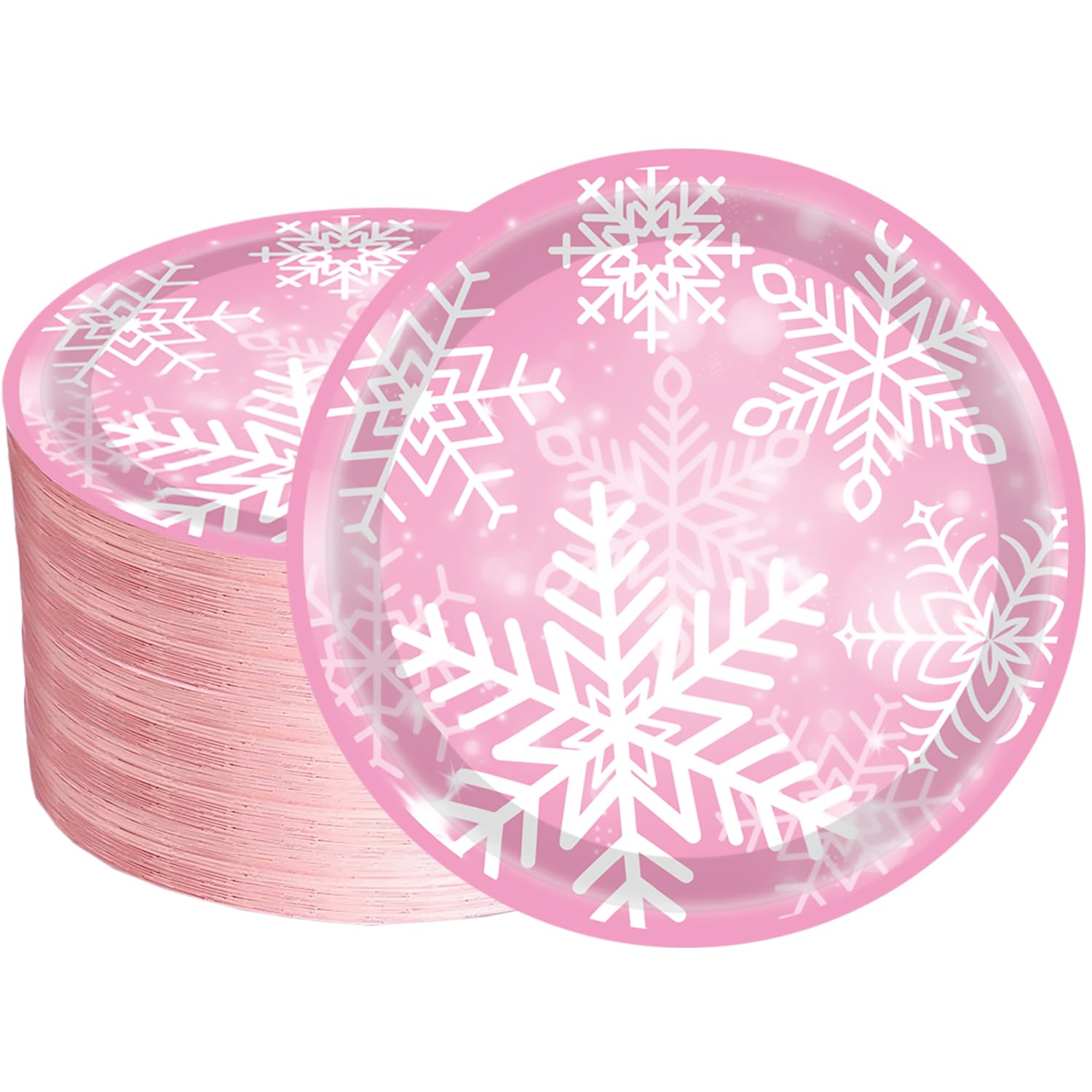 Amazon.com | 80Pcs Snowflake Paper Plates Frozen Snowflake Party ...
