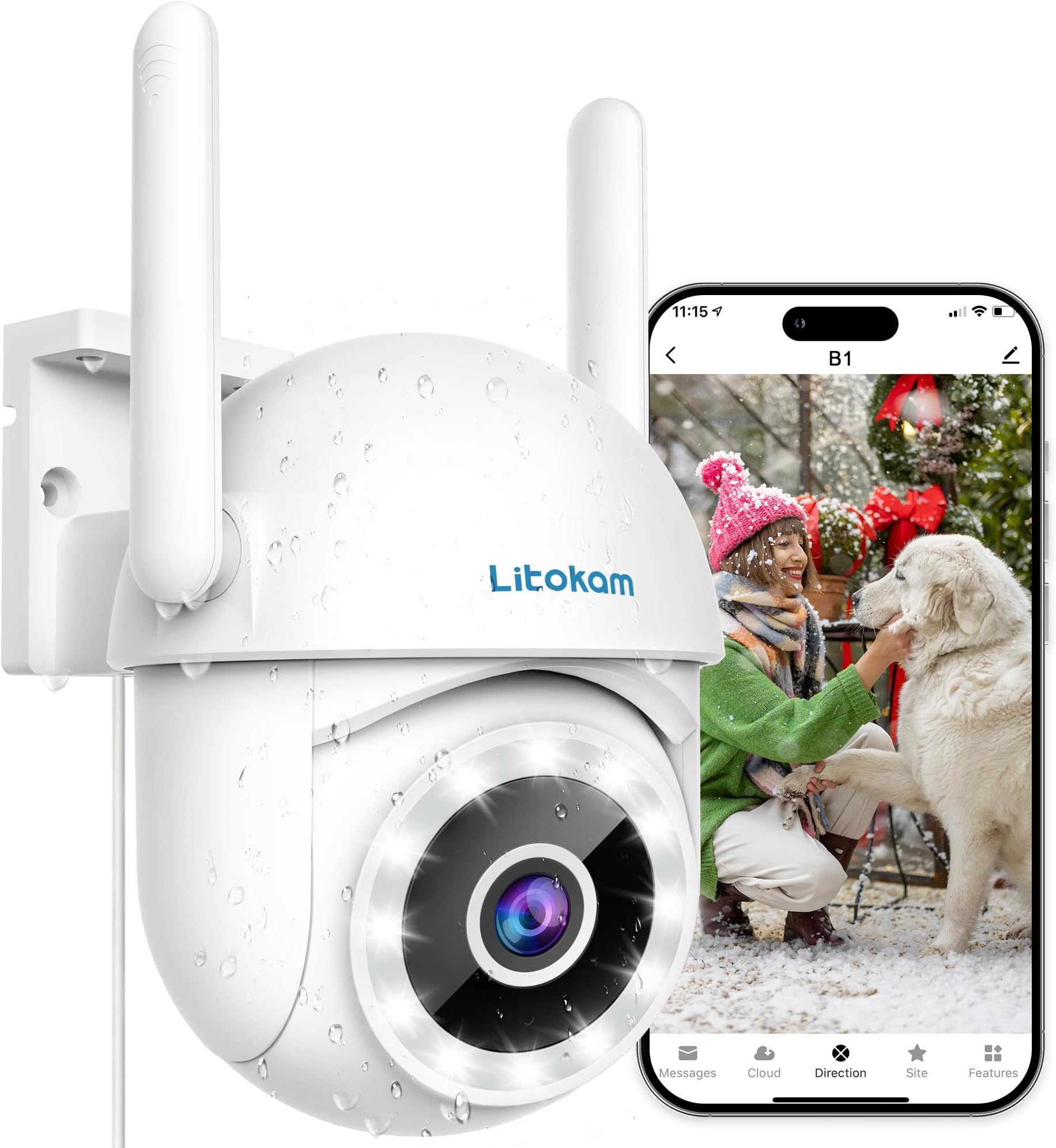 Amazon.com : litokam 2K Video Doorbell Camera, Battery Powered Doorbell ...