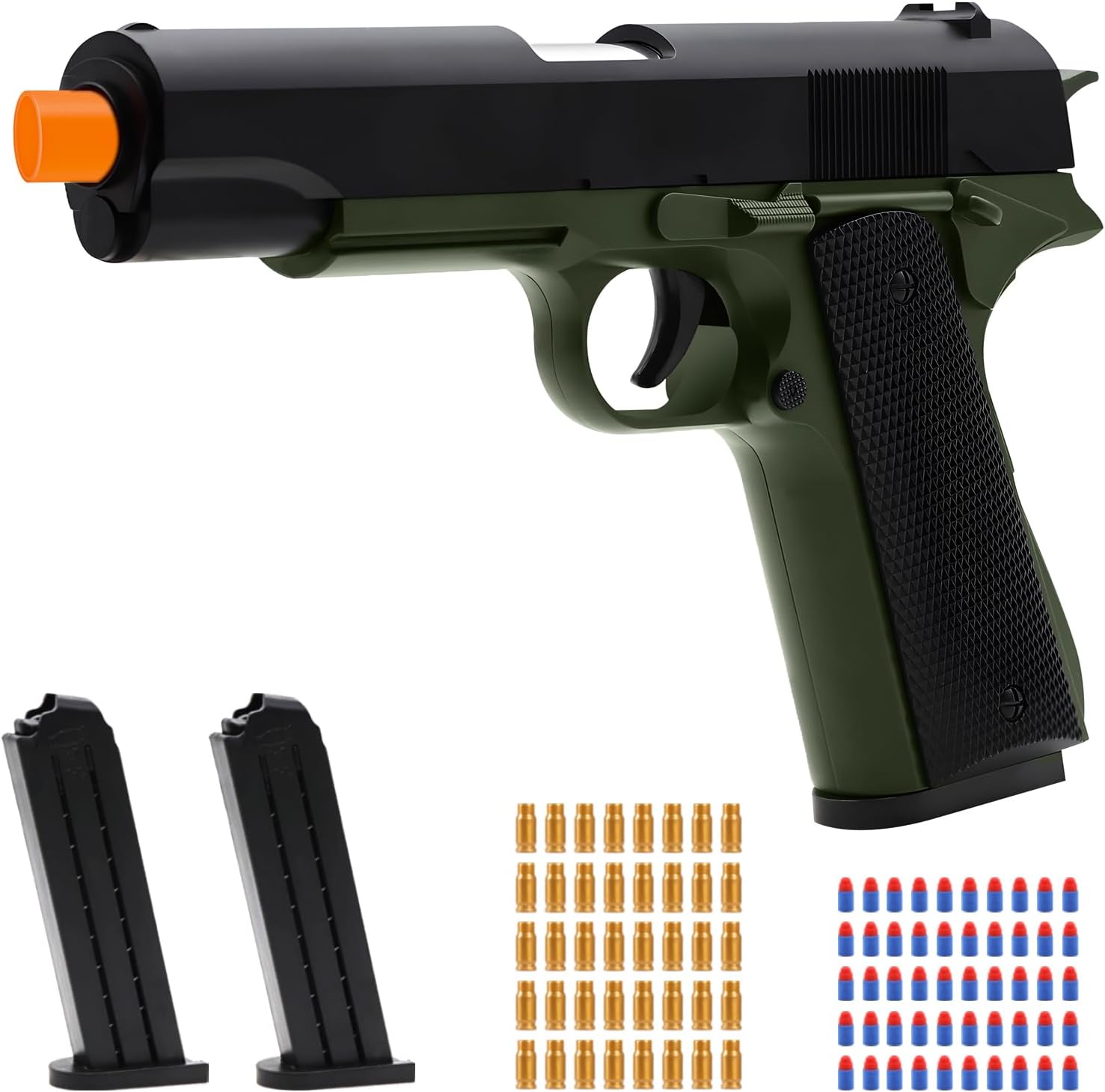 Realistic Toy Gun Pistol, Soft Bullet Toy Gun with 50 Safe EVA Foam ...