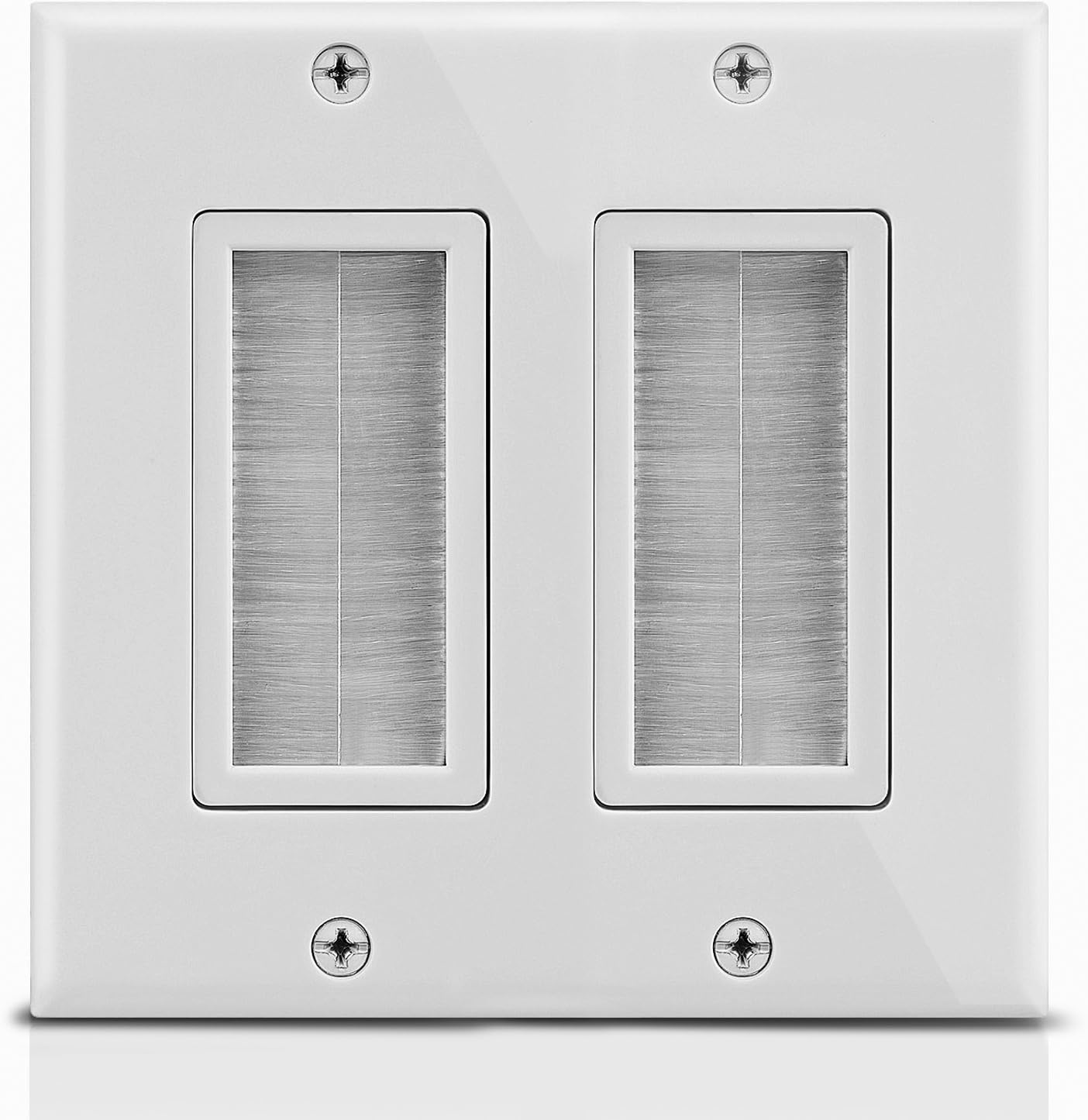 Amazon.com: Kebulldola 2 Gang Brush Wall Plate (Black, 2 Pack), Double ...