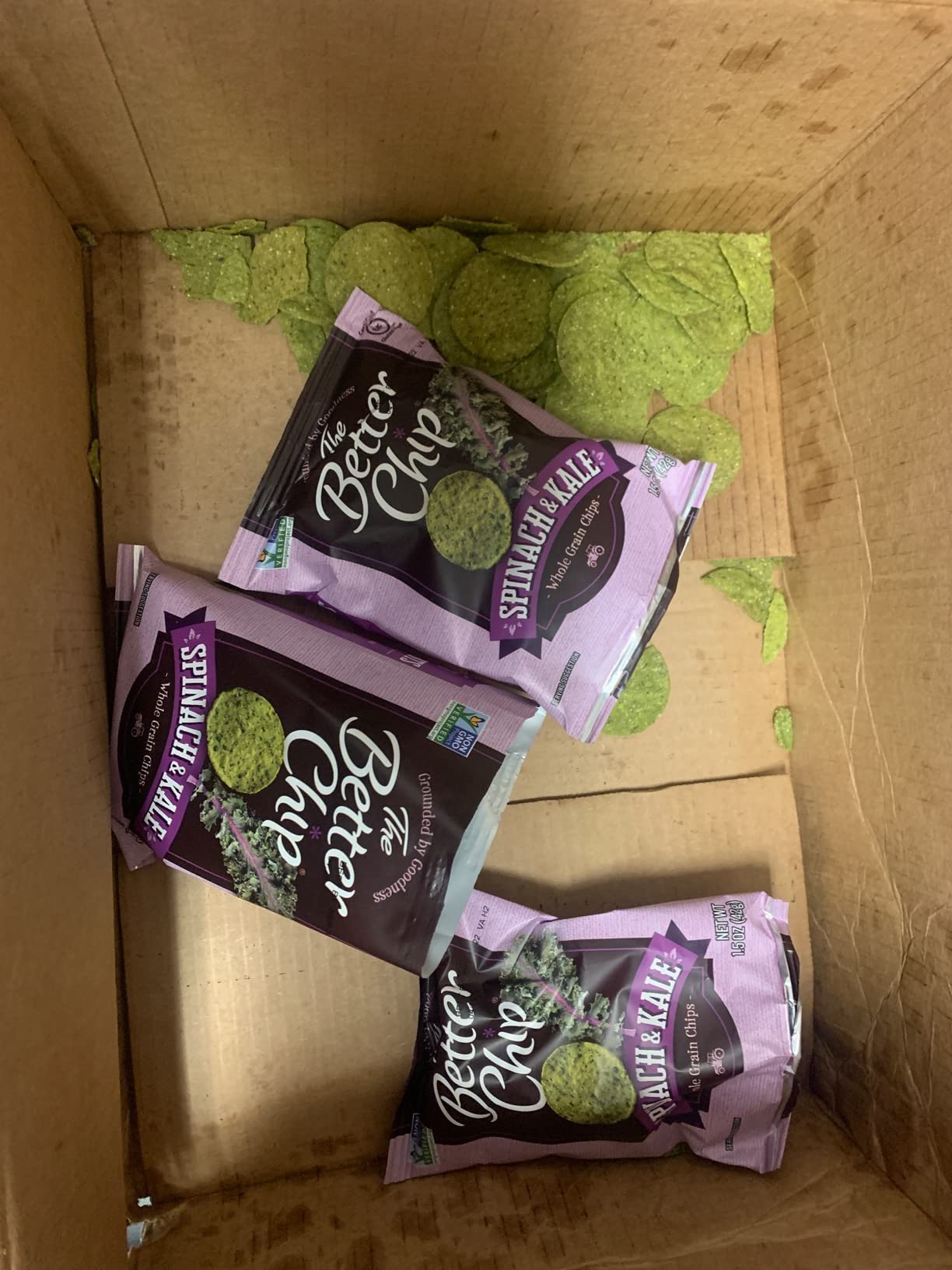 Amazon.com : The Better Chip Whole Grain Chips | Spinach & Kale | 1.5 ...