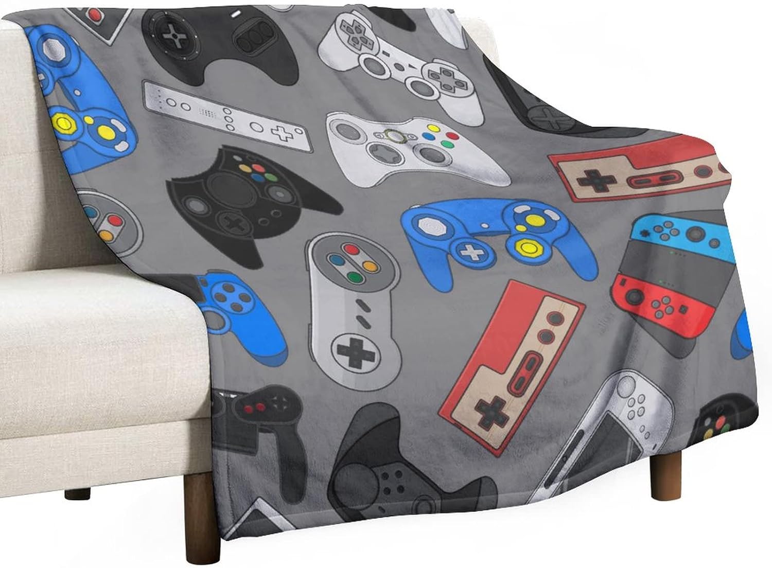 Amazon.com: Video Game Controller Throw Blanket, Soft Cozy Flannel ...