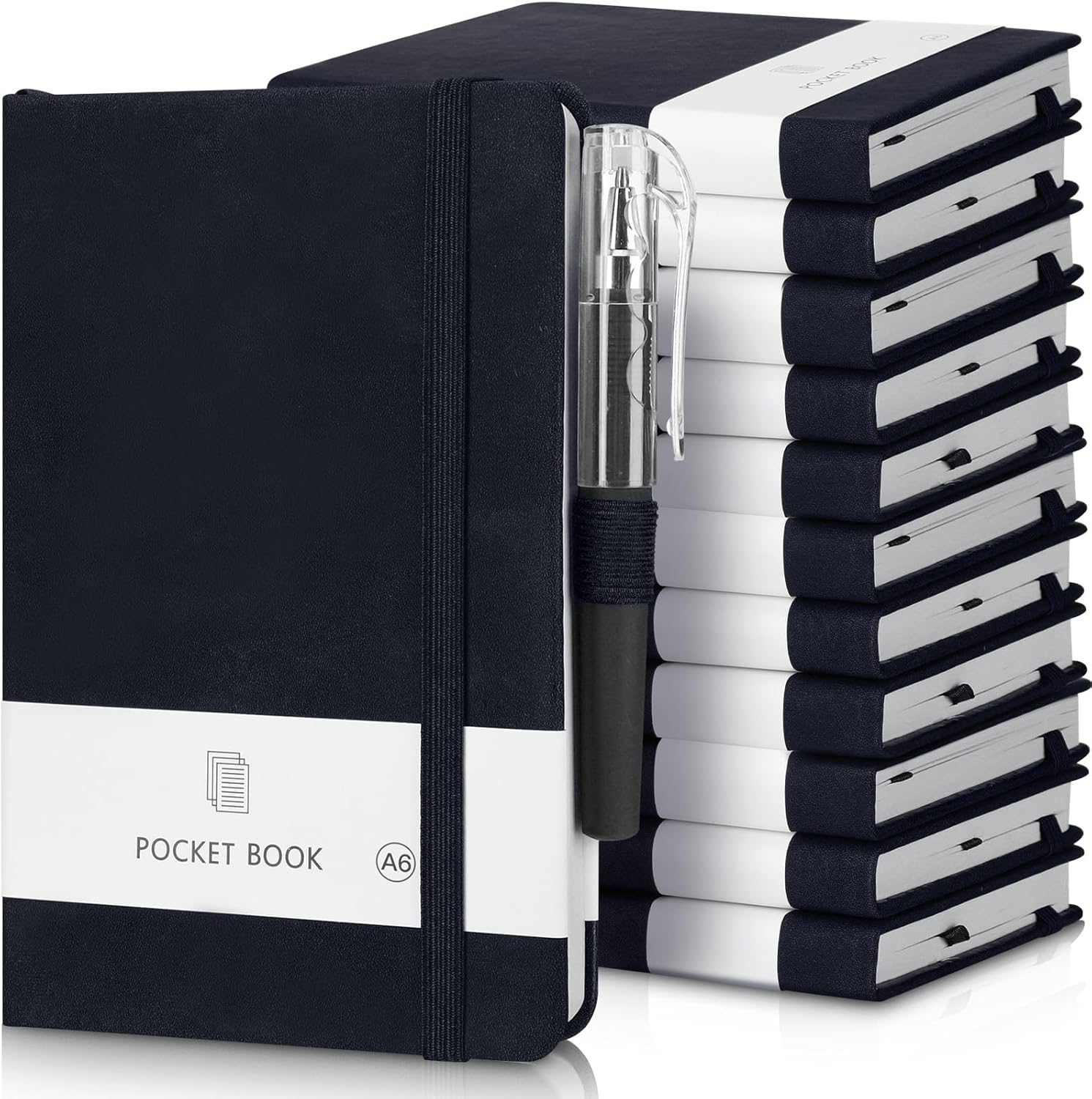 Amazon.com : Estune 12 Pcs Pocket Notebook Journals with 12 Pens A6 ...