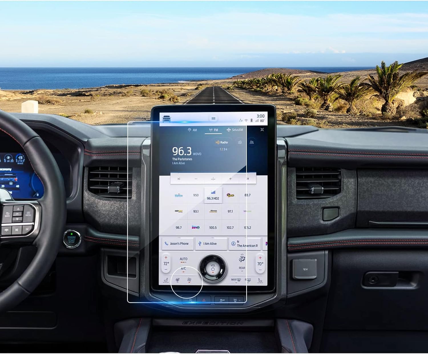 Amazon.com: Coleya 2022 2023 2024 Expedition Screen Protector for Ford ...
