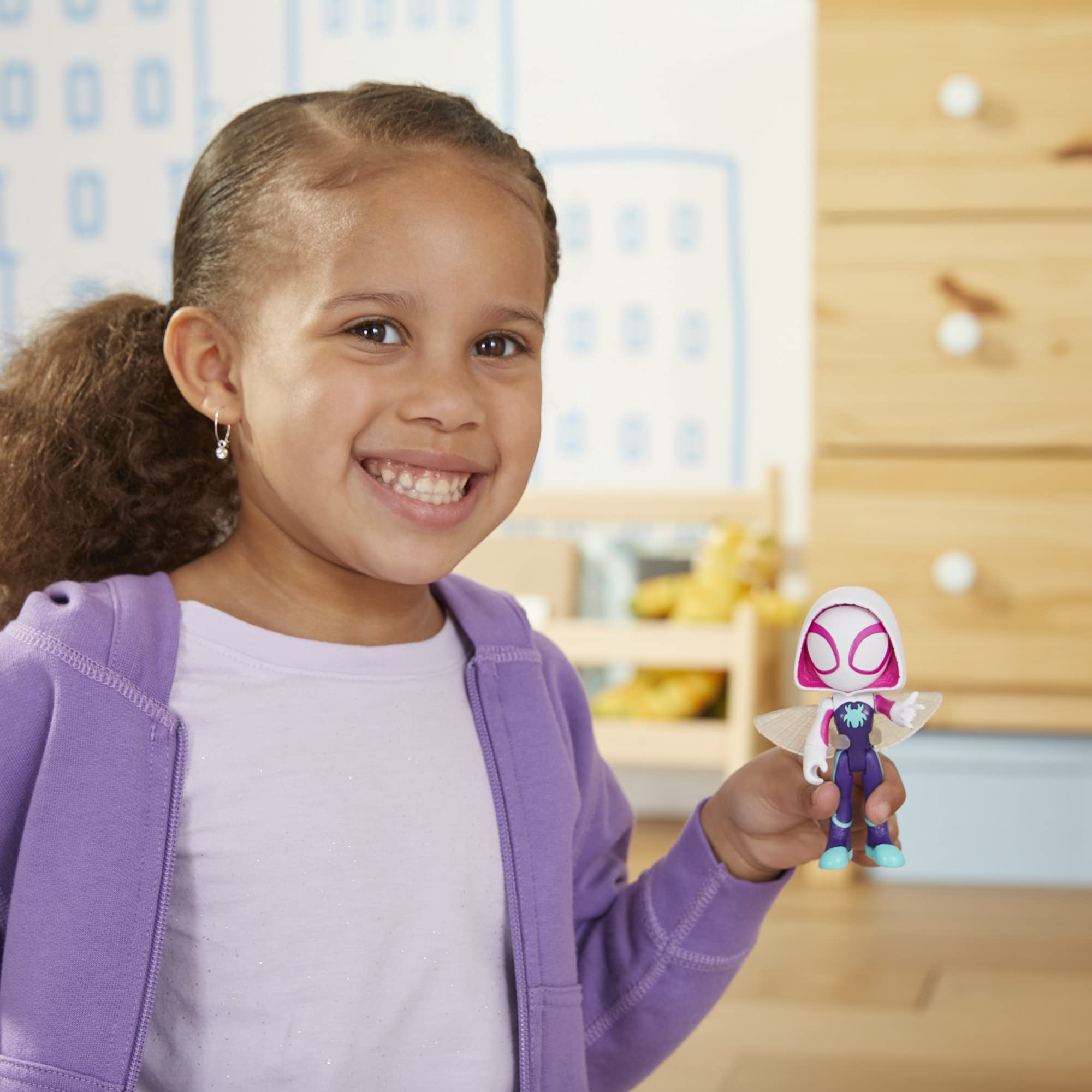 Marvel Spidey and His Amazing Friends Ghost-Spider Hero Figure, 4-Inch ...