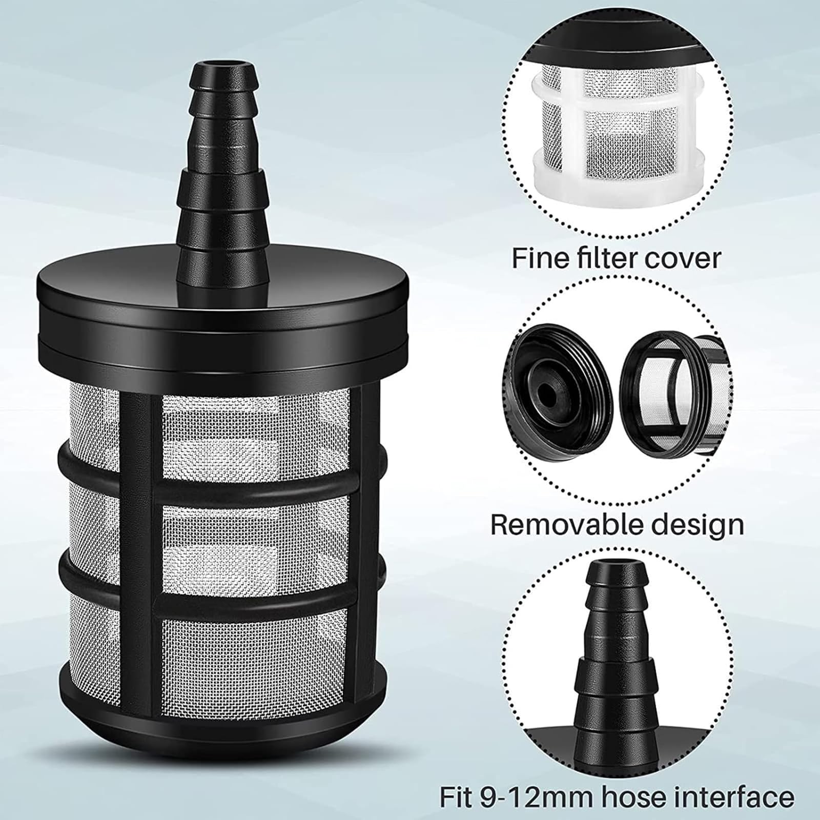 Submersible Pump Filter Covers DVI Water Pump Air Filter Fit For All