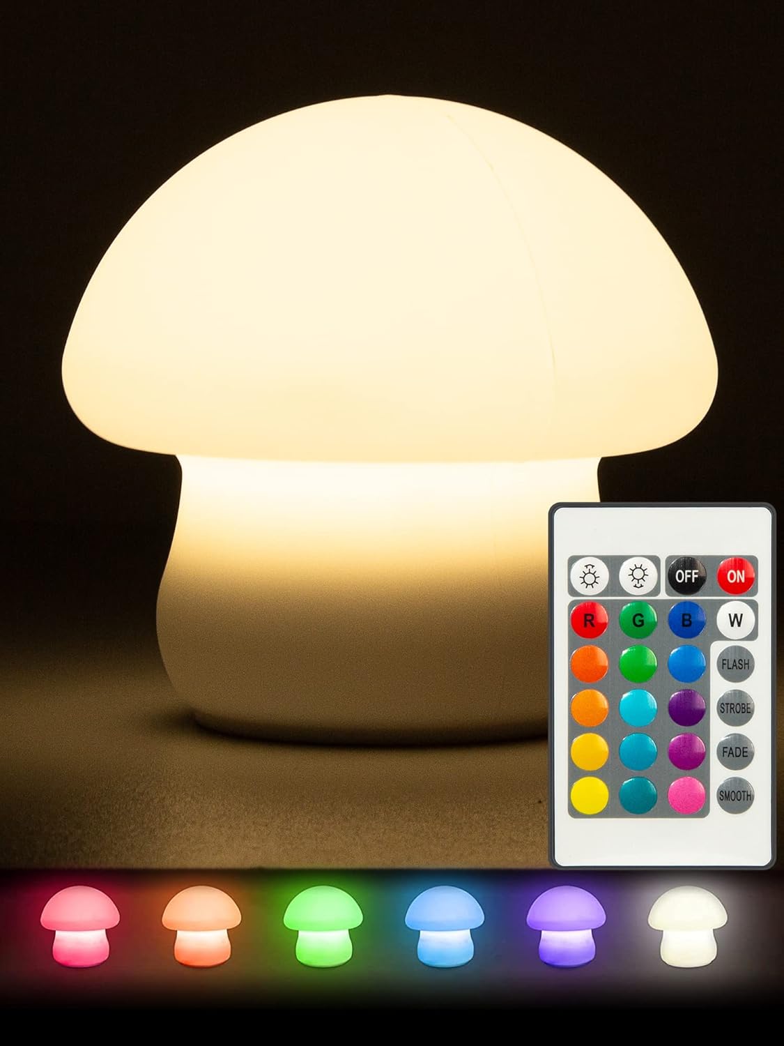 Amazon.com: Kataou Mushroom Lamp，RGB Color Changing Mushroom Lamp ...