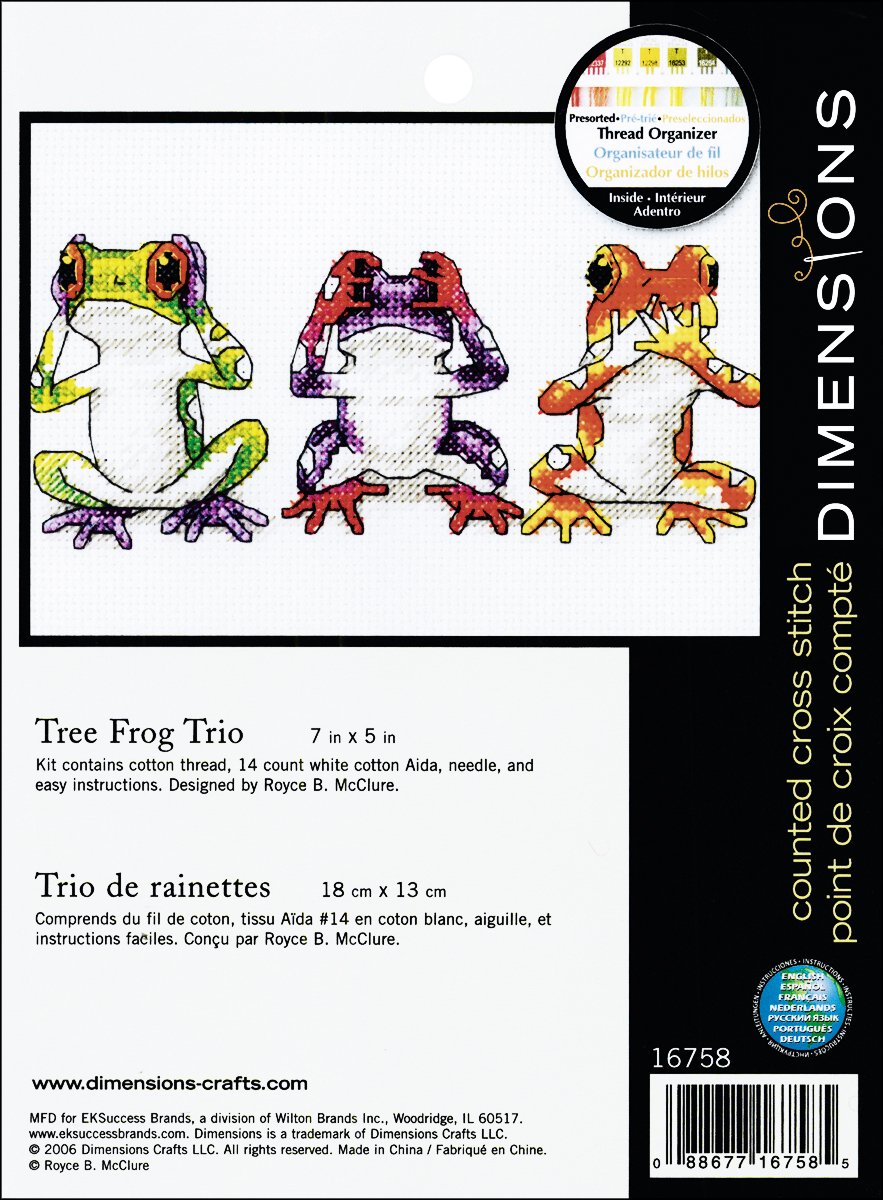 Counted Cross Stitch Frogs Set Of 3 Christmas Frogs 🐸🎄 Counted