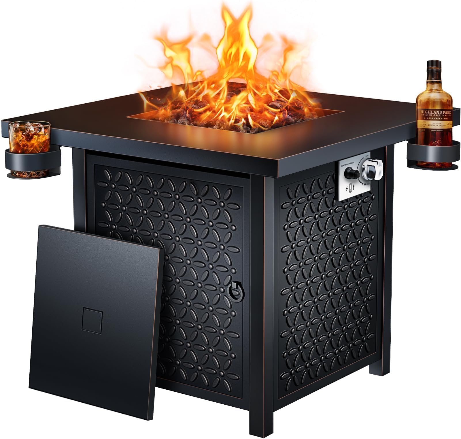 Amazon.com: BALI OUTDOORS Gas Fit Propane Firepits Table, 30 Inch Gas ...