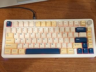 Surmen M75 75% Wireless Creamy Keyboard with Gasket, Pre-lubed Triple ...