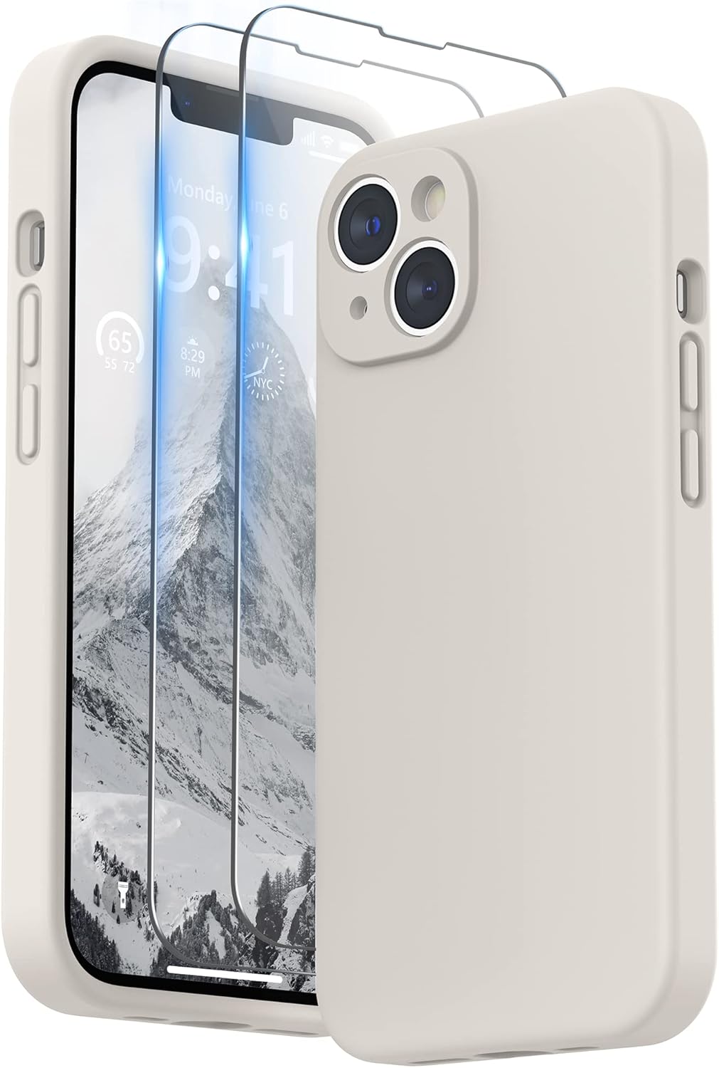 SURPHY Designed for iPhone 14 Plus Case with Screen Protector, (Camera ...