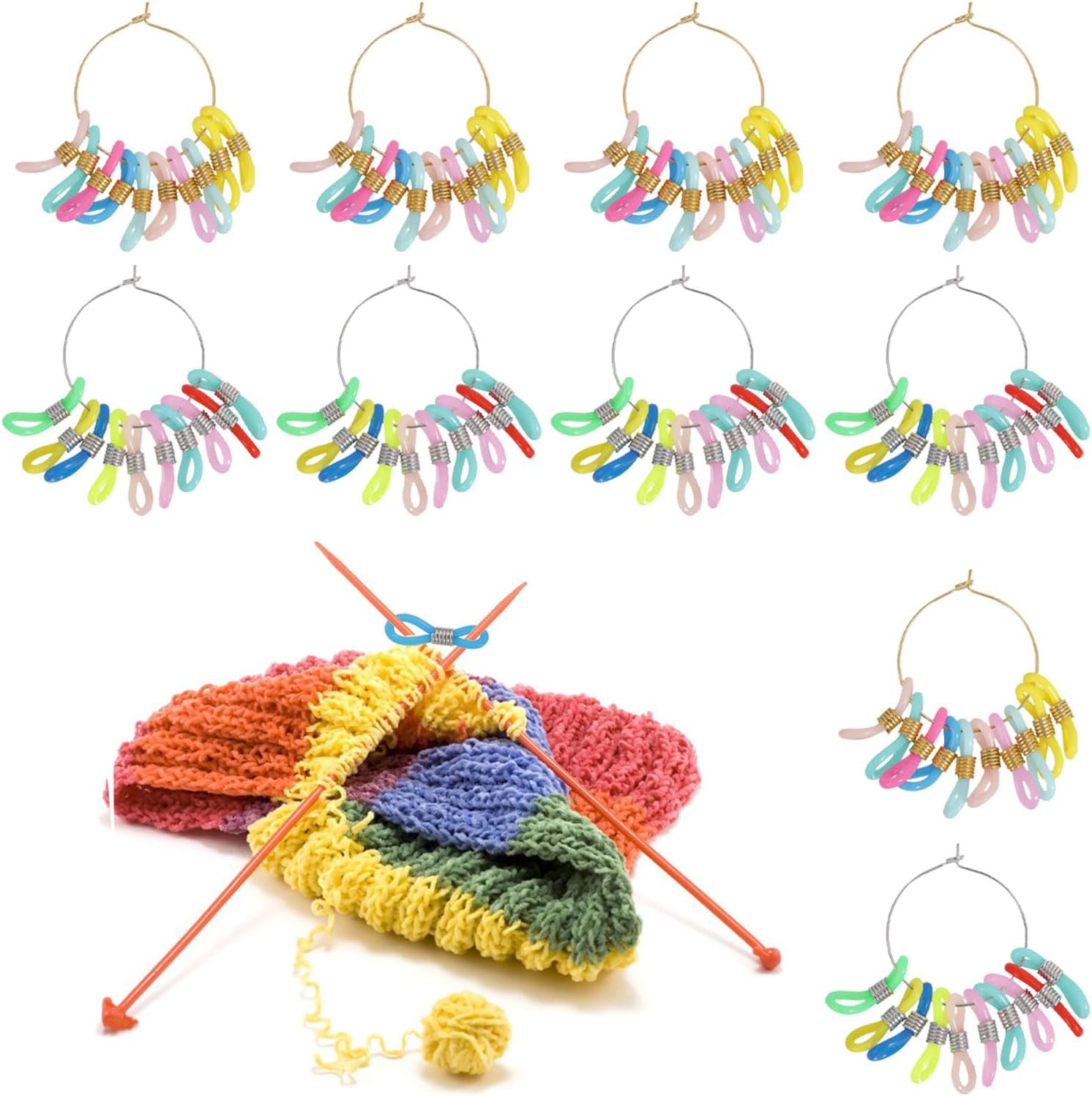 Amazon.com: GLOBLELAND 100Pcs Knitting Needle Stoppers Needle Tip ...