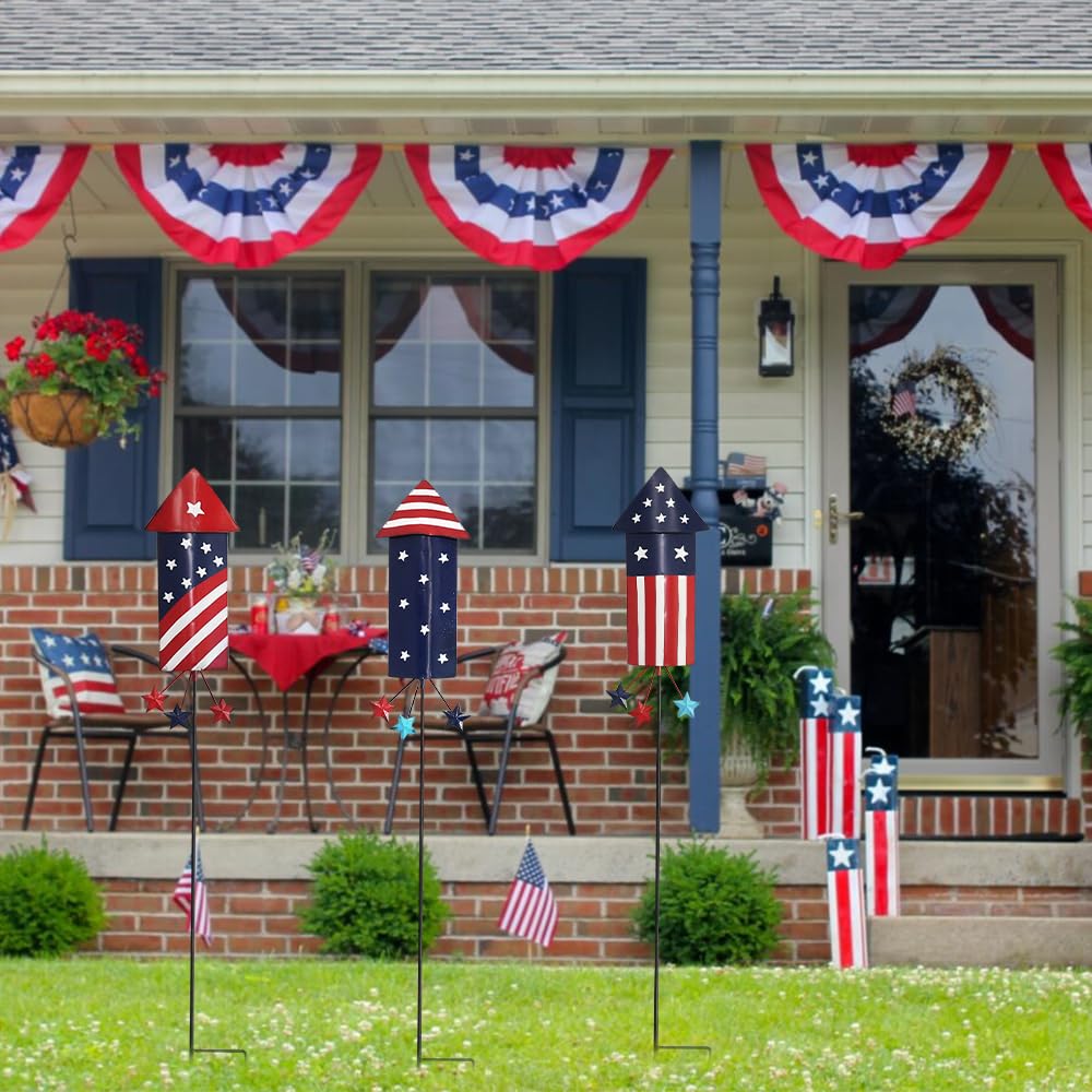 Snapklik.com : Hogardeck 4th Of July Decorations Outdoor, 36” Set Of 3 ...