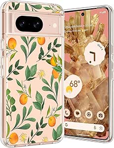 Amazon.com: Unov Case Compatible with Pixel 8 Case Clear with Design Soft TPU Shock Absorption ...