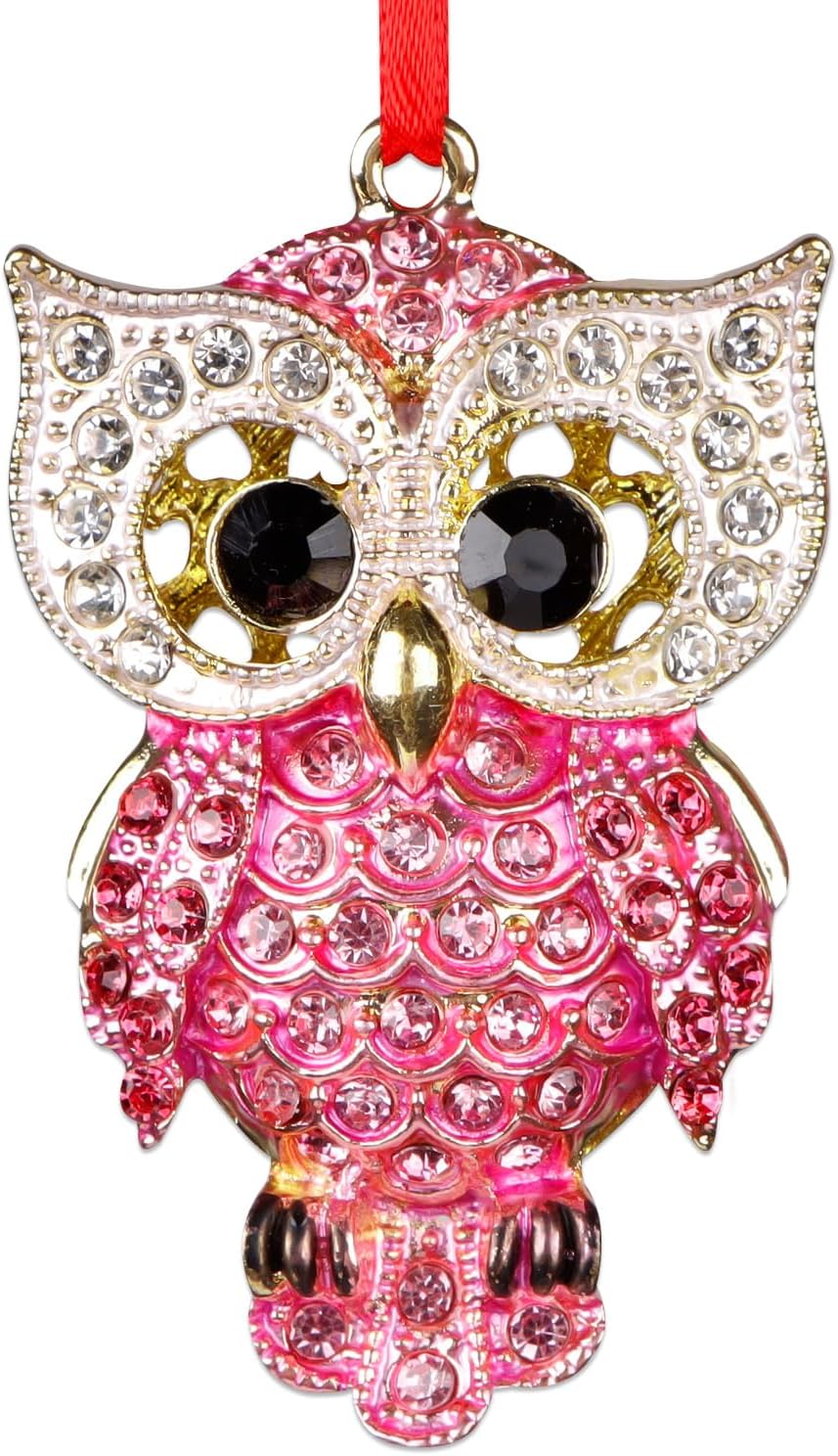 Amazon.com: FLYAB Metal Owl Christmas Ornaments 2024 Owl Ornaments for ...