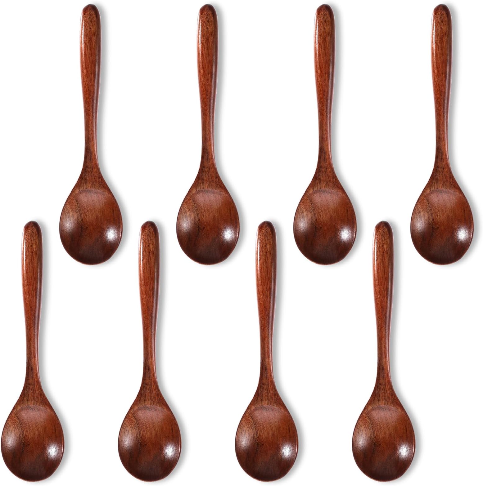 Amazon.com: cobee 8 Pcs Wooden Spoons, 6.7 Inch Small Honey Spoon for ...