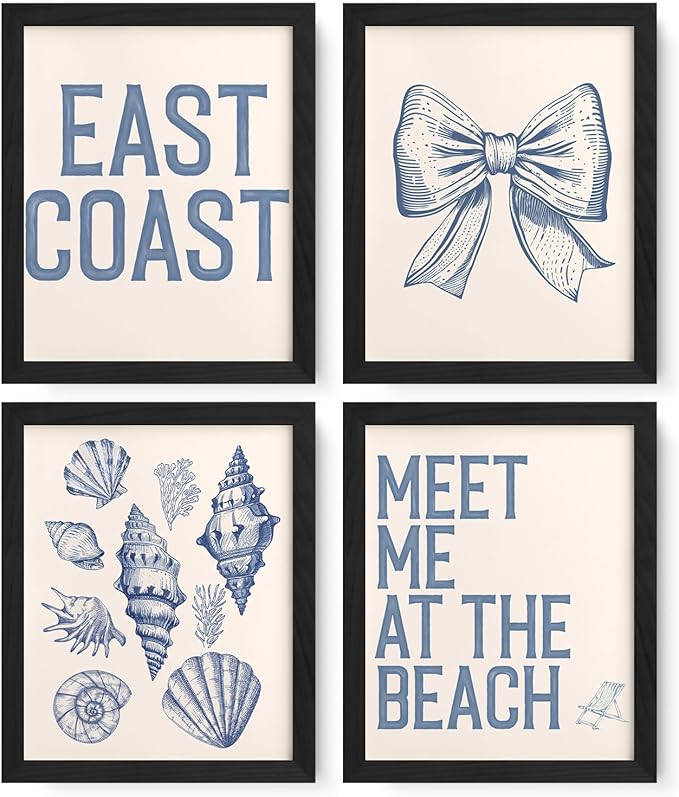 Amazon.com: JXREQ Blue Coastal Beach Room Decor for Teen Girls College ...