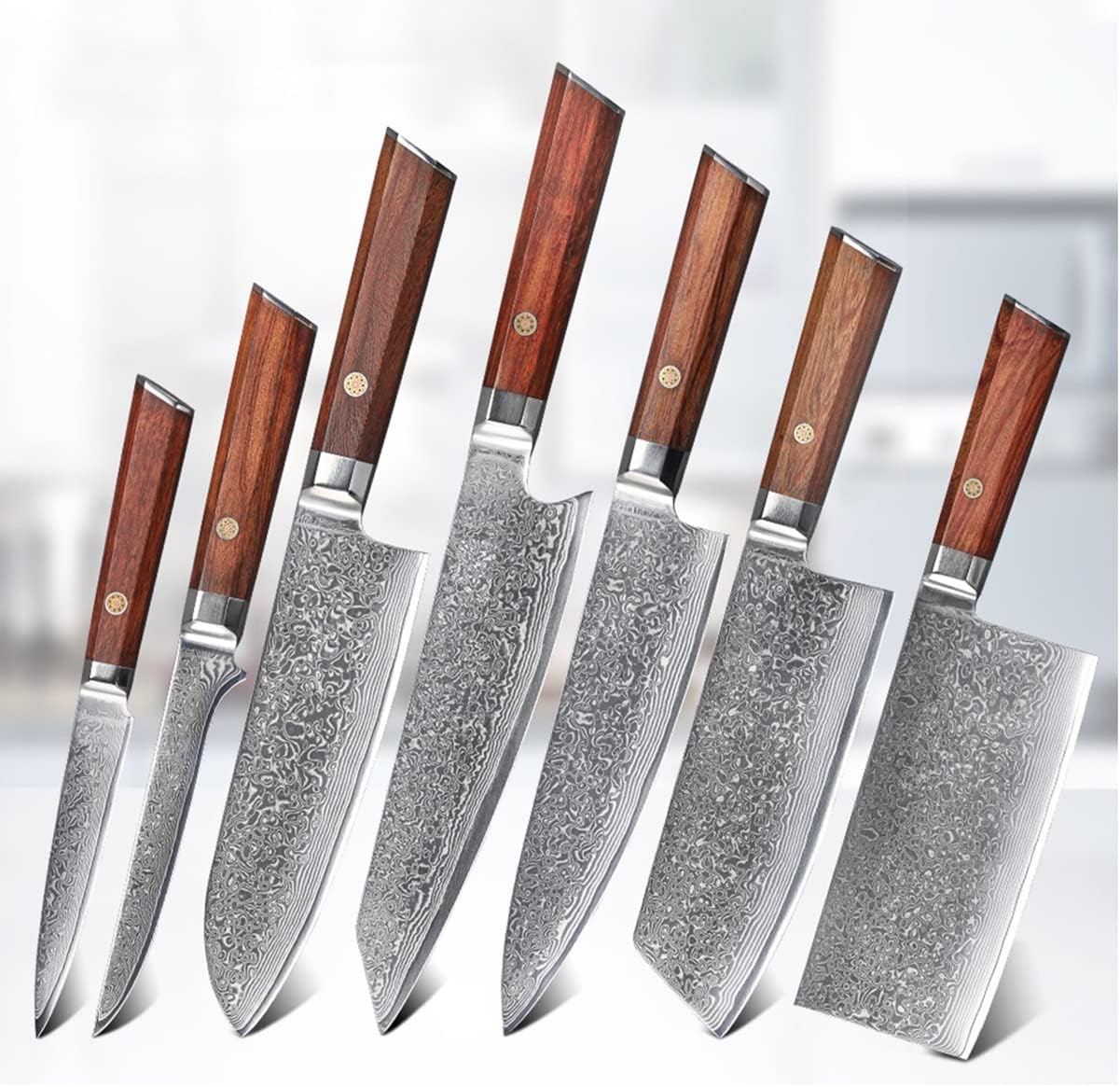 Amazon.com: GMGM Knife Set, 7PCS Kitchen Knife Set Japanese Forged ...