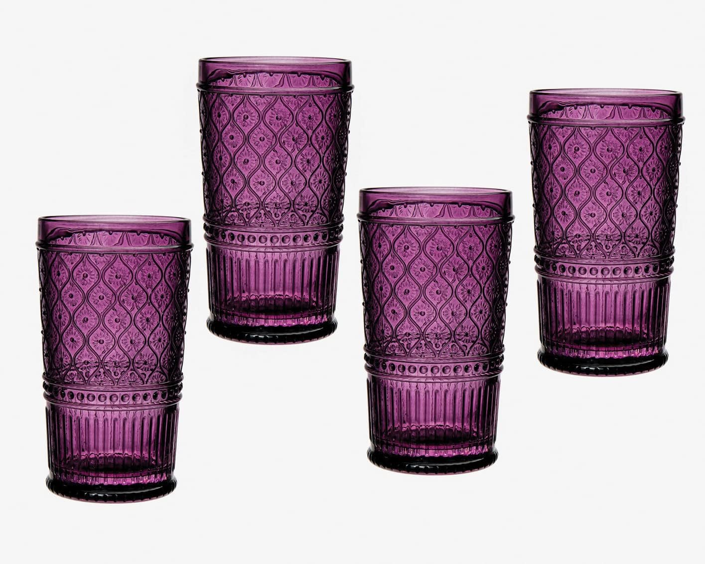 Amazon.com | Godinger Highball Drinking Glasses, Tall Glass Cups ...