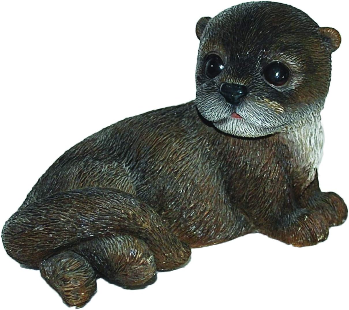 Vivid Arts Realistic Laying Otter Resin Home Garden L:awn Decoration ...