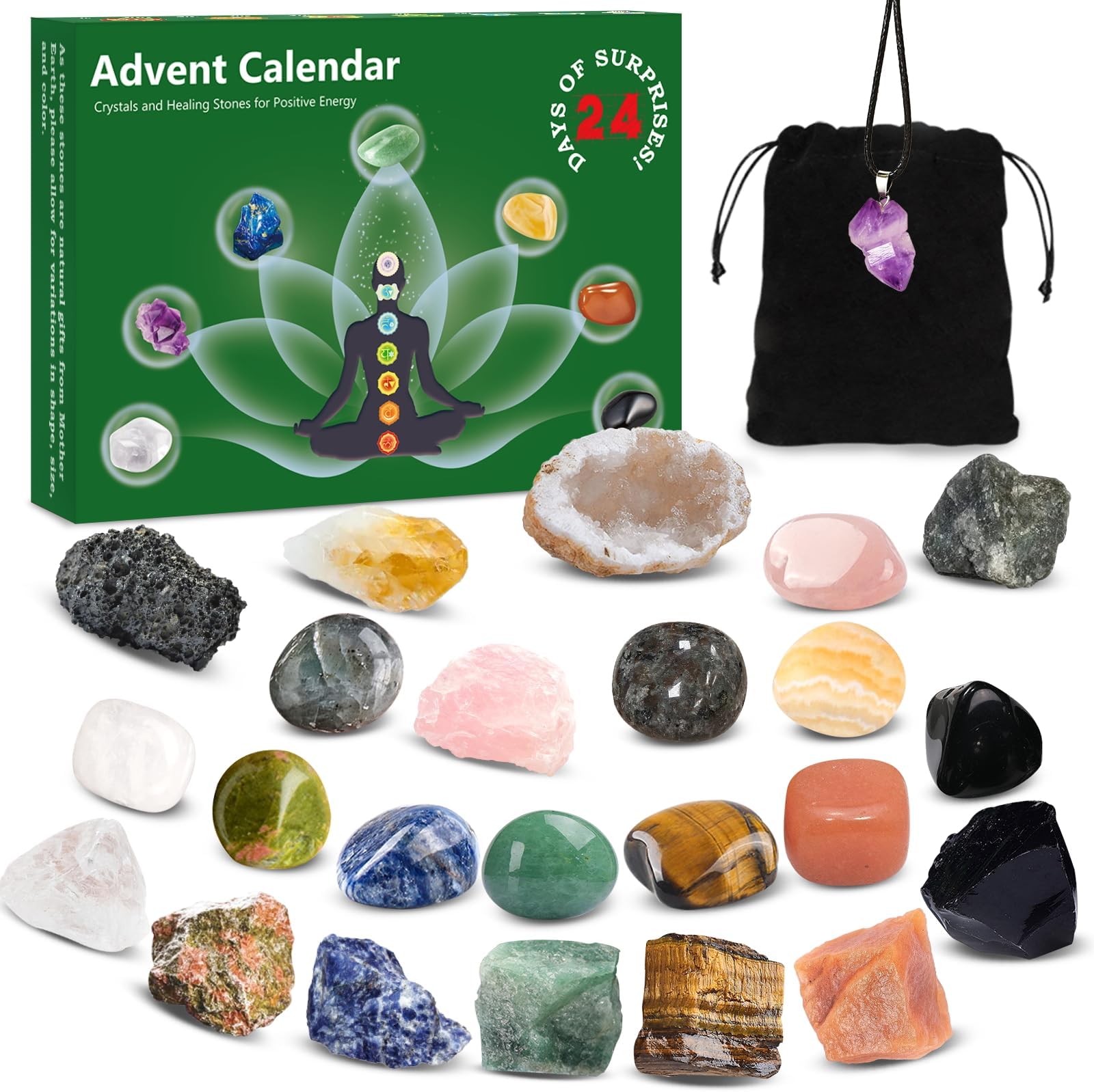 Advent Calendar 2023 Crystals and Gemstones-24 Days Christmas Countdown ...