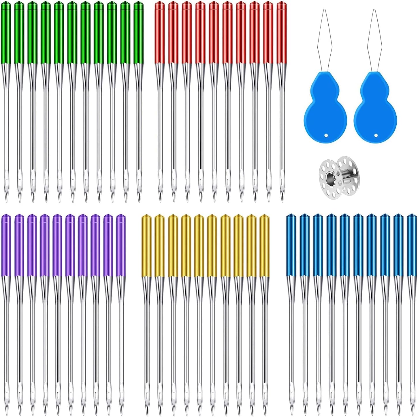 Asaisimg 50PCS Sewing Machine Needles, Universal Regular Point Machine ...
