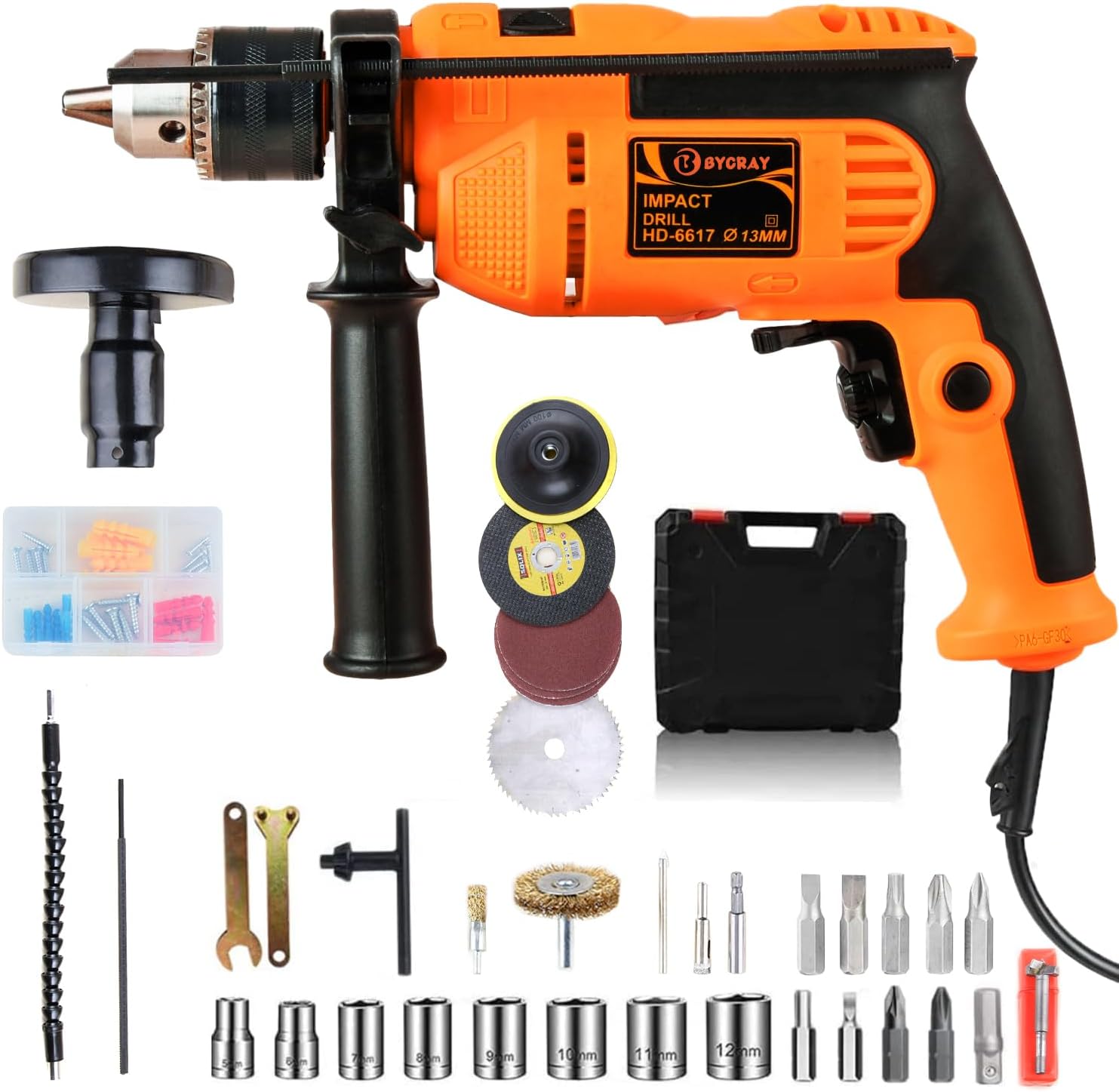 Rotomartillo, Juego de taladro de impacto de dos velocidades, 750W ...