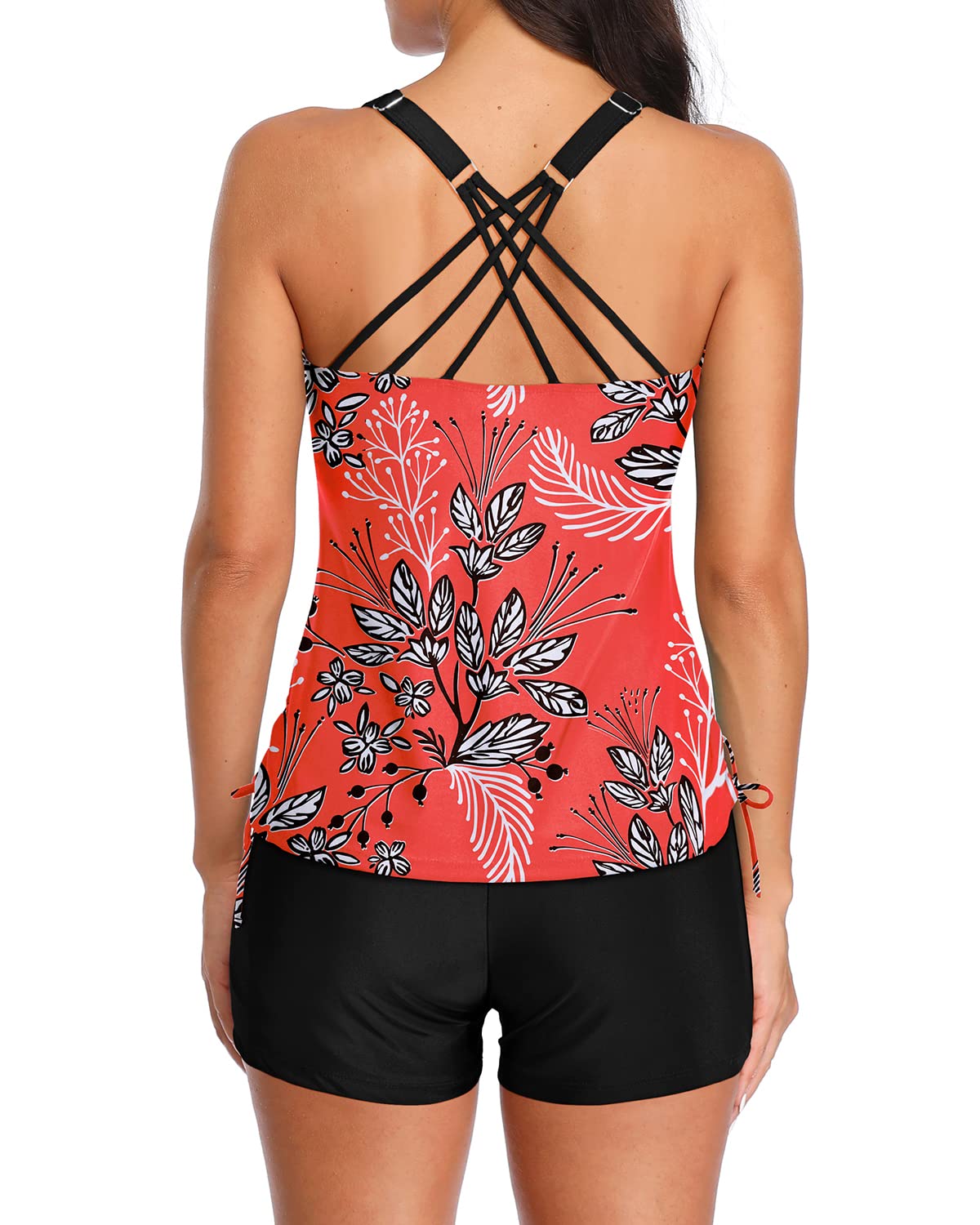 Tempt Me Two Piece Tankini Swimsuits for Women Tummy Control Bathing ...