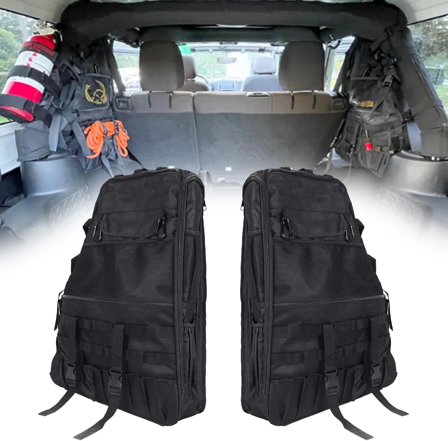 Amazon.com: Fancemot 2 Packs Roll Bar Storage Bags Compatible with 2007 ...