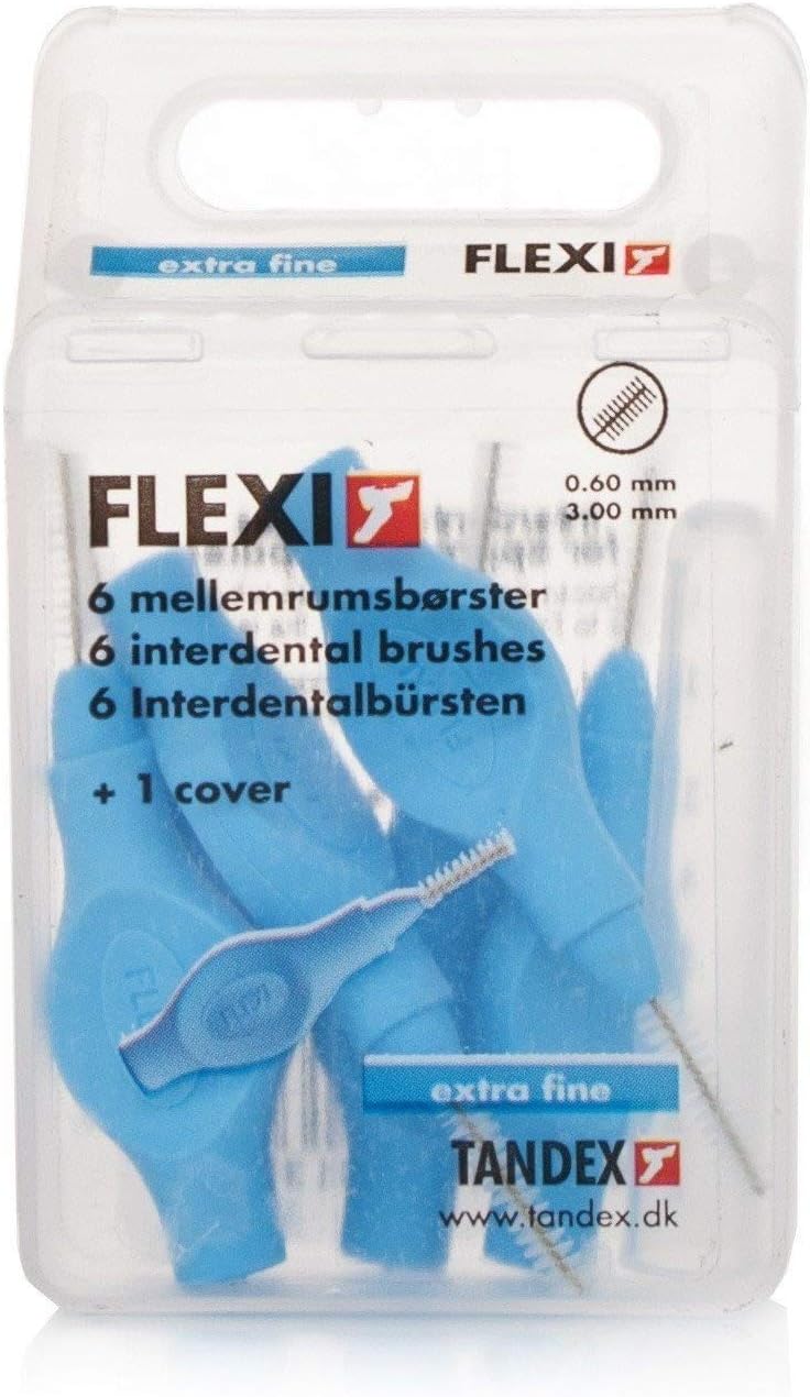 Tandex Flexi Aqua 1.0mm Interdental Brush - 1 Pack of 6 Brushes (6 ...