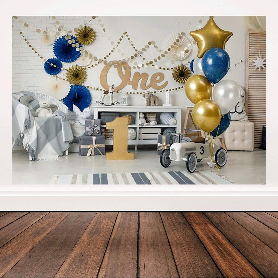 Amazon.com : Bellimas One Birthday Backdrop Boys First Birthday Party ...