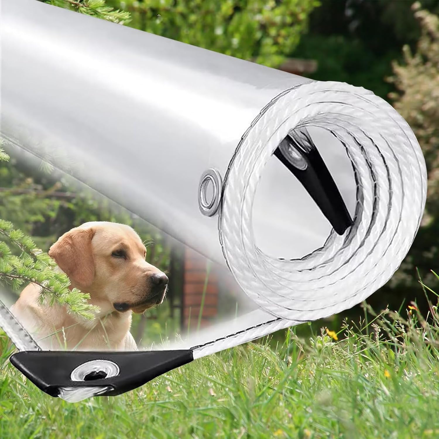 Clear Tarp 6x16ft Clear Tarps Heavy Duty Water Resistant,14Mil Clear ...