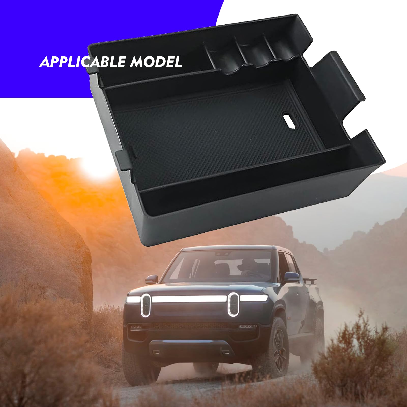 Snapklik.com : 2024 Rivian R1T Console Organizer Tray For 2024 2023 ...