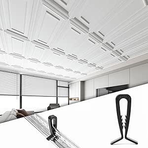 Amazon.com: Art3d 50-Pack Hold-Down Clip for Drop Ceiling Tiles, 1.9 x ...