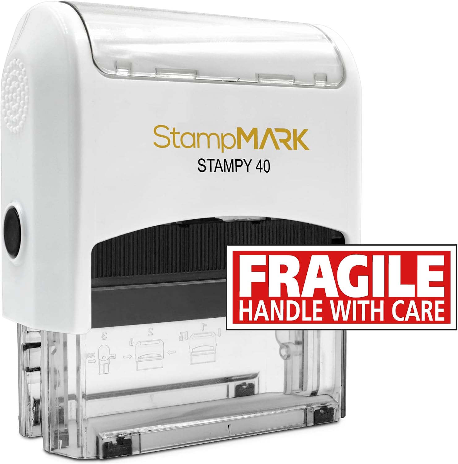 Amazon.com : StampMark Fragile Handle with Care (3) Self Inking Stamp ...