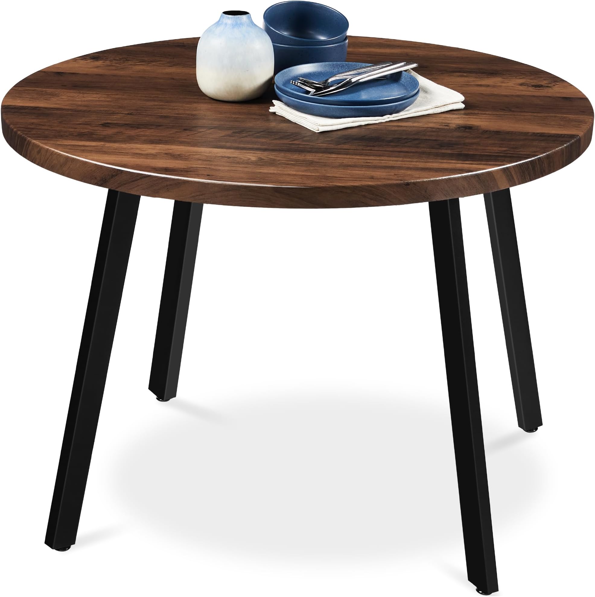 Amazon.com - Extendable Round Dining Room Table Modern Solid Wood ...
