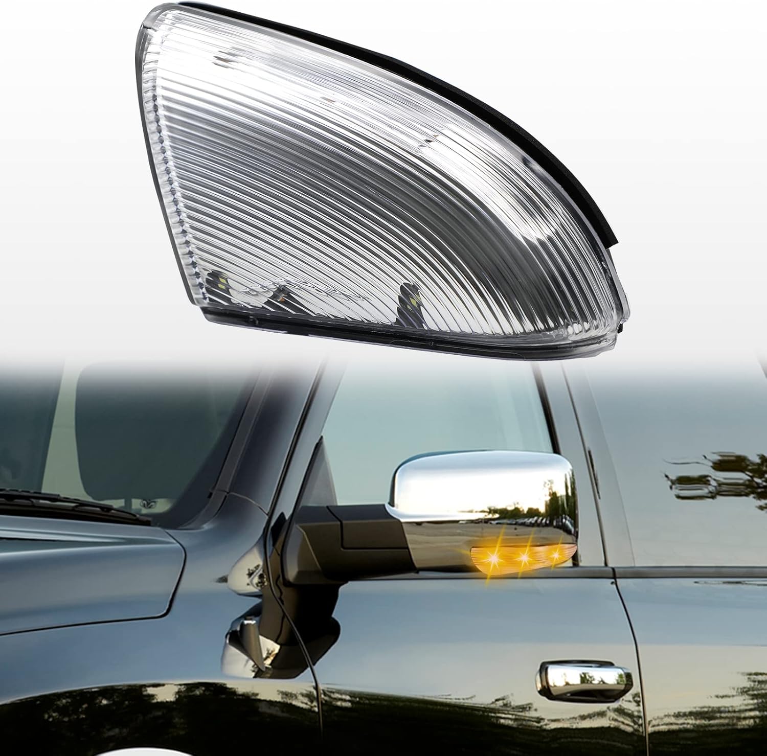 CNYGO Front Mirror Turn Signal Puddle Light Compatible with Dodge Ram ...