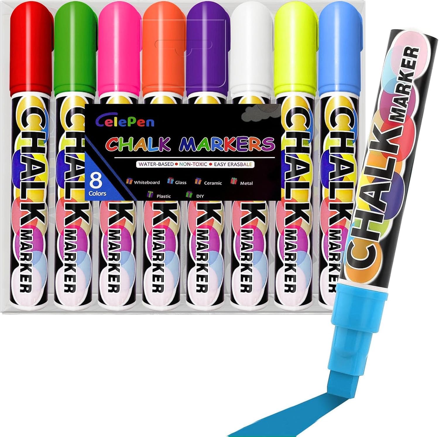 Amazon.com: Liquid Chalk Markers Chalkboard Pens 8 Pack Window Markers ...